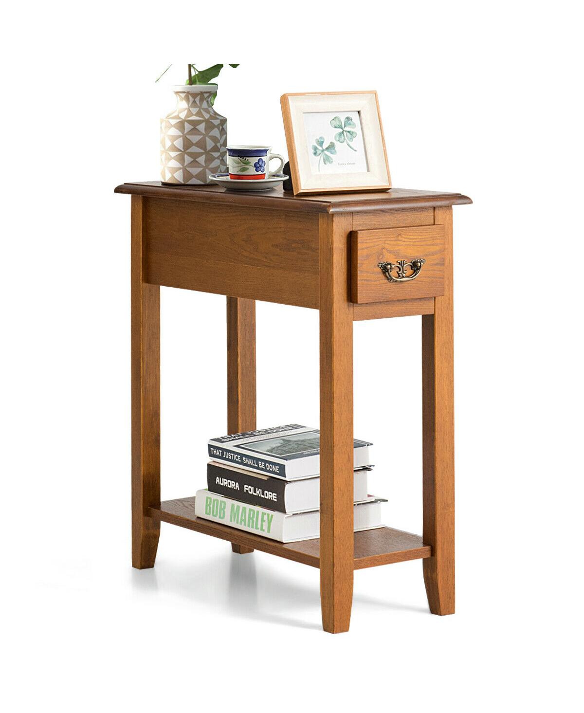 Click here for Gymax End Table Bedside Sofa End Table Narrow Nigh... prices