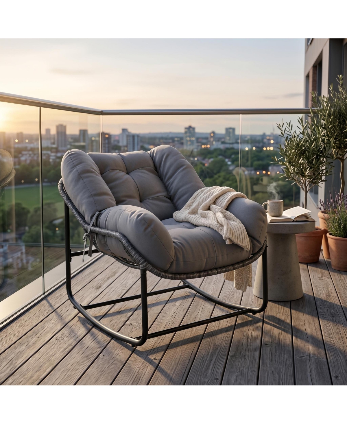 Click here for GarveeLife Oversized Egg-Shaped Patio Rocking Chai... prices