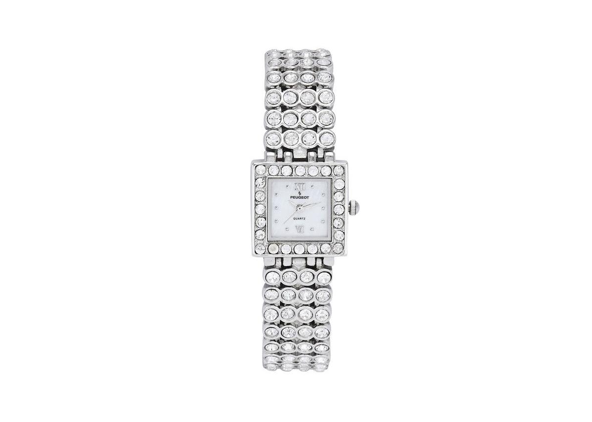 Click here for Peugeot Womens Silver Jeweled Watch with Four Stra... prices