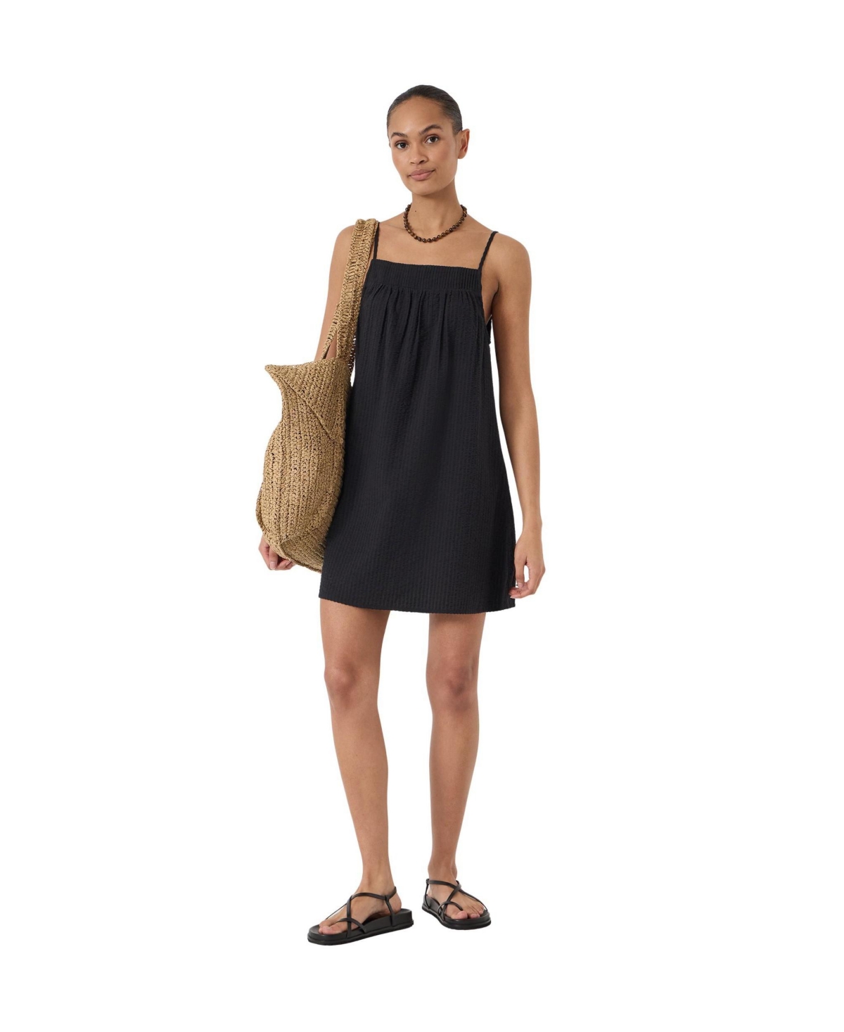 Click here for Hush Womens Carmen Seersucker Beach Mini Dress - B... prices