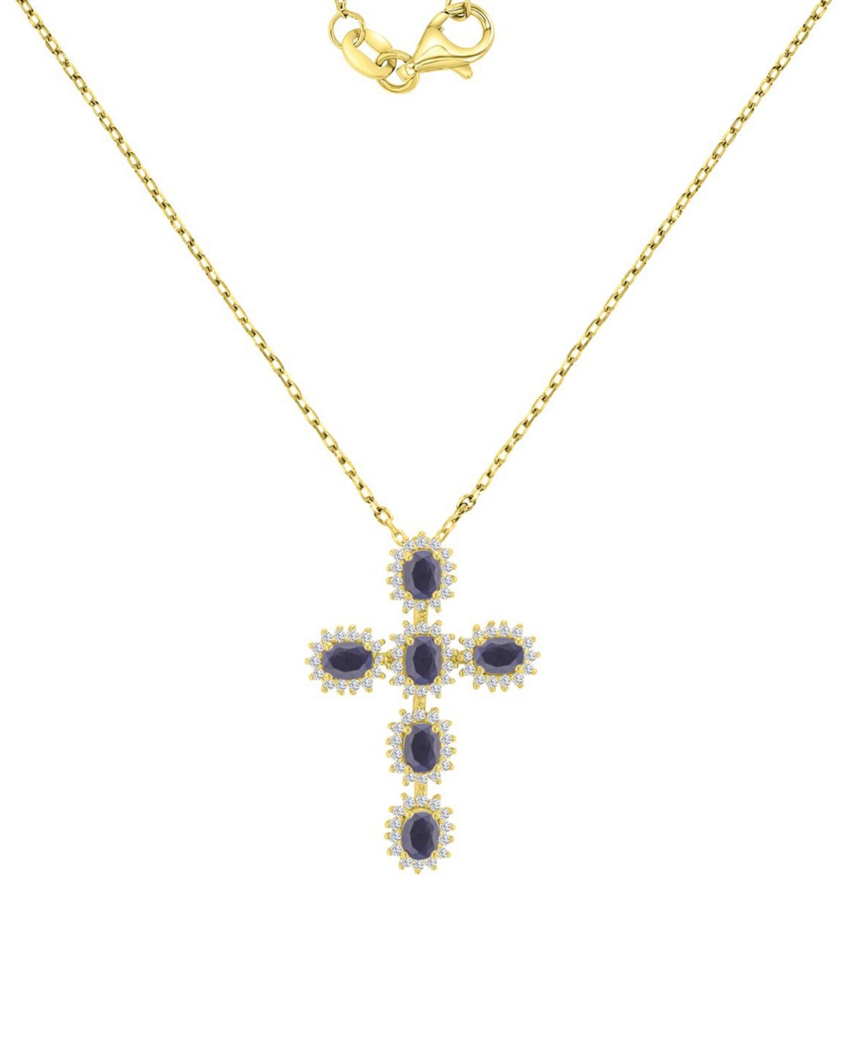 Click here for Macys 14k Gold-Plated Classic Crystal Cross Neckla... prices