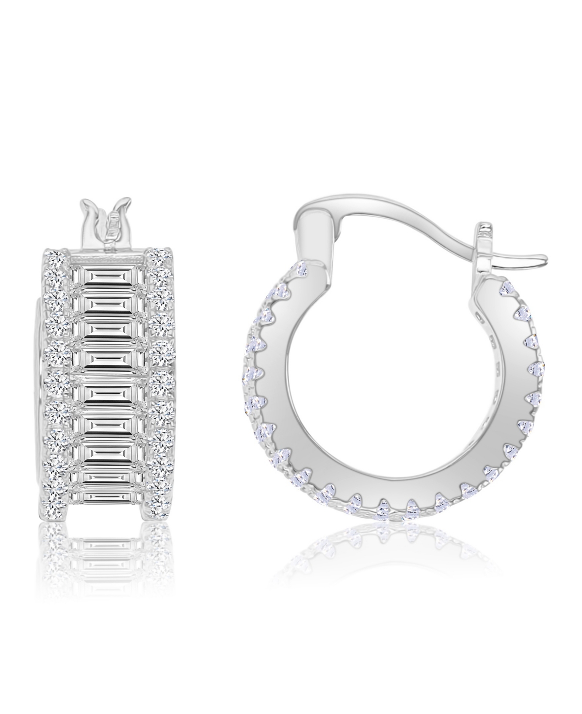 Click here for Macys 14k Gold-Plated Casual Baguette Hoop Earring... prices