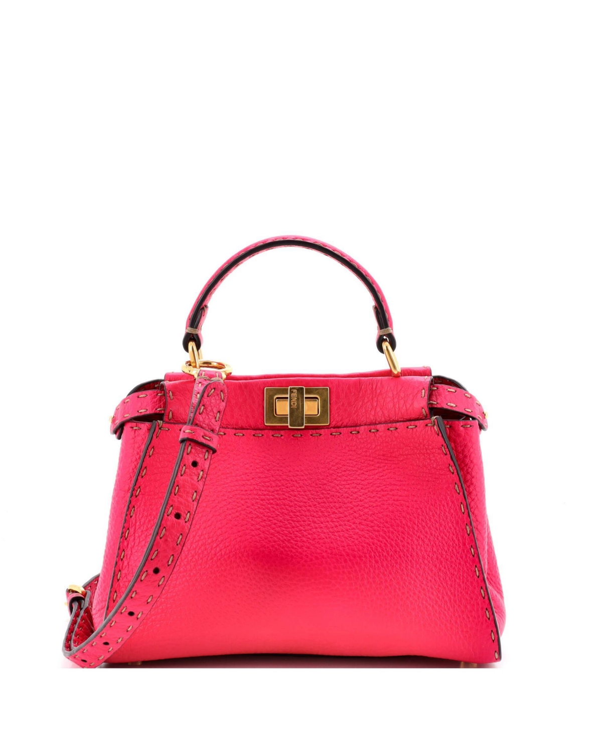 Click here for Pre-Owned Fendi Mini Selleria Peekaboo Bag Leather... prices