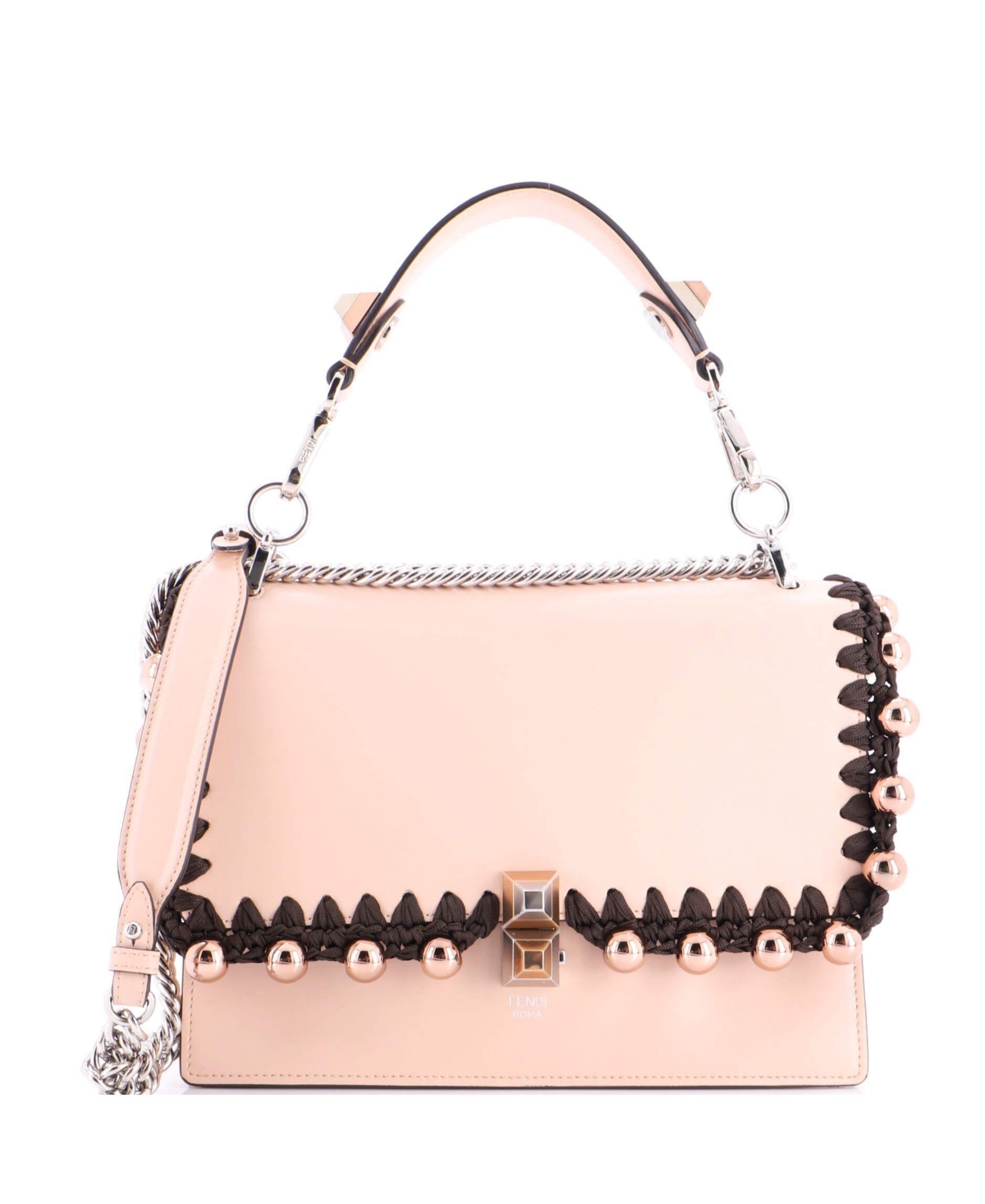 Click here for Pre-Owned Fendi Medium Kan I Bag Beaded Whipstitch... prices