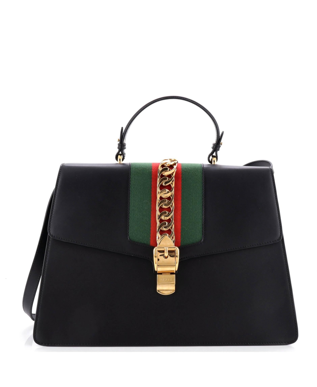 Click here for Pre-Owned Gucci Large Sylvie Top Handle Bag Leathe... prices