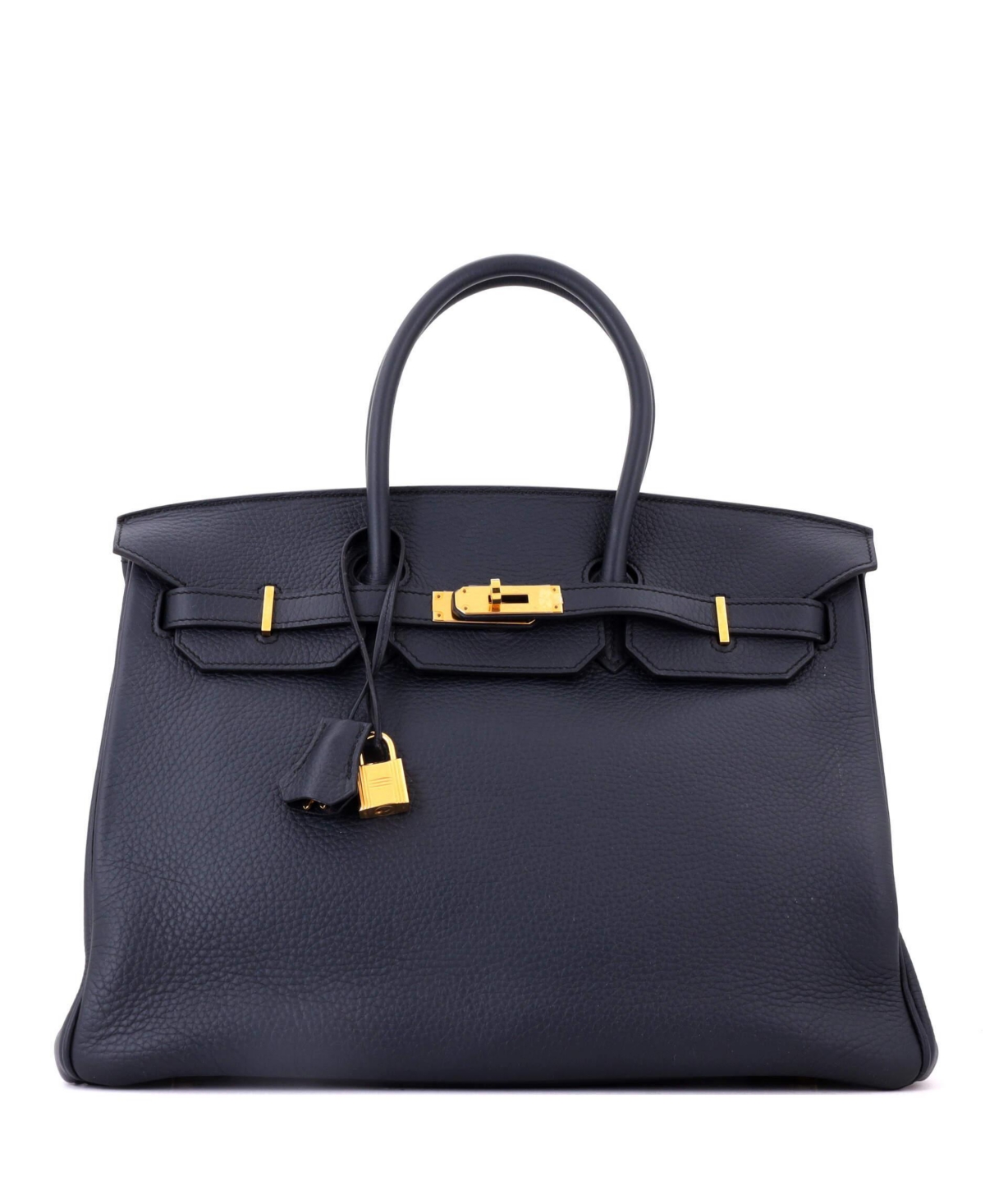 Click here for Pre-Owned Hermes Birkin 35 Handbag Blue Clemence w... prices