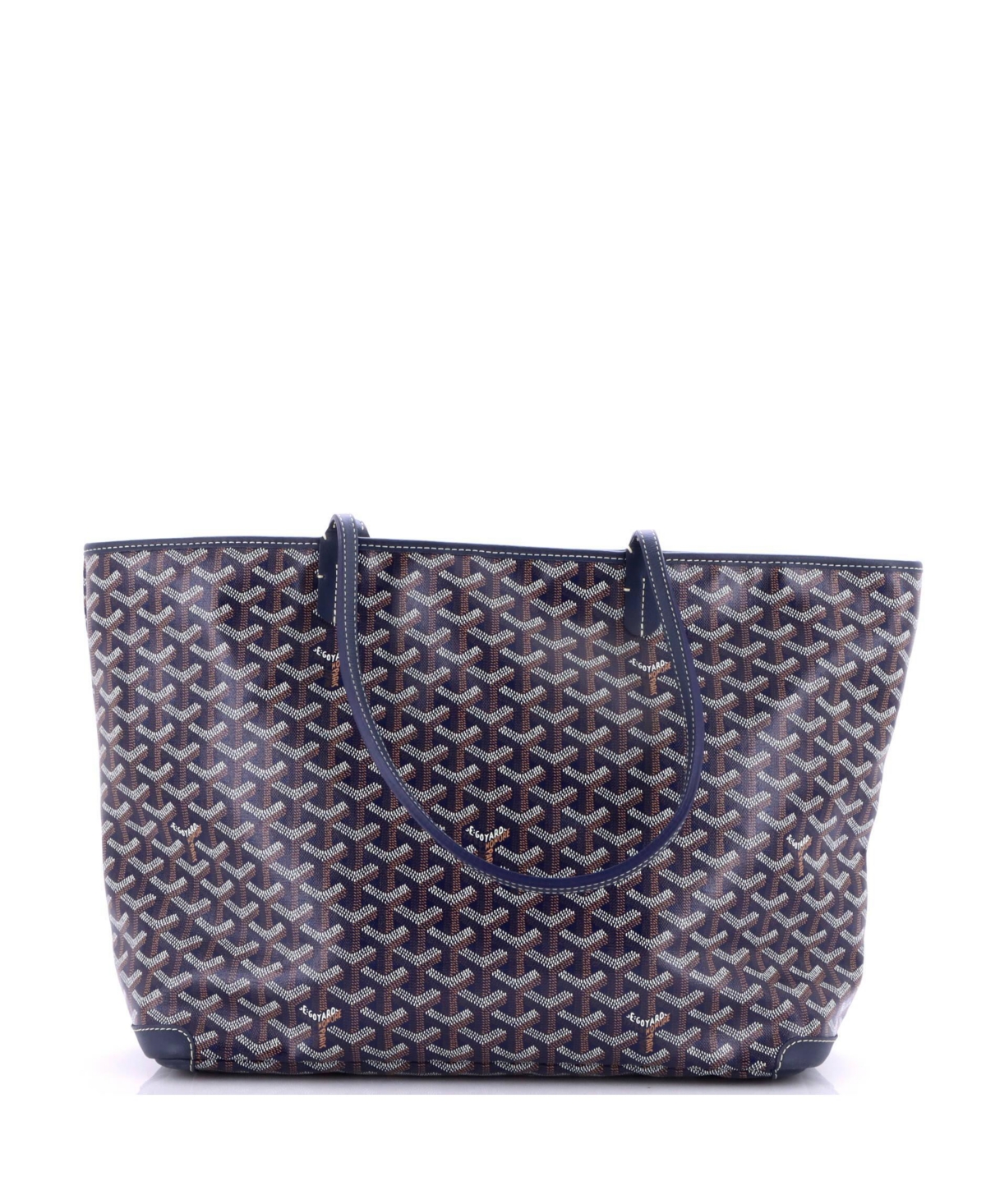 Click here for Pre-Owned Goyard Mm Artois Tote Coated Canvas - Bl... prices