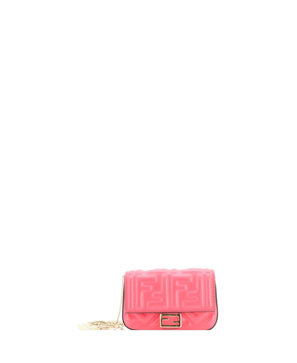 Click here for Pre-Owned Fendi Nano Chain Baguette Charm Bag Zucc... prices