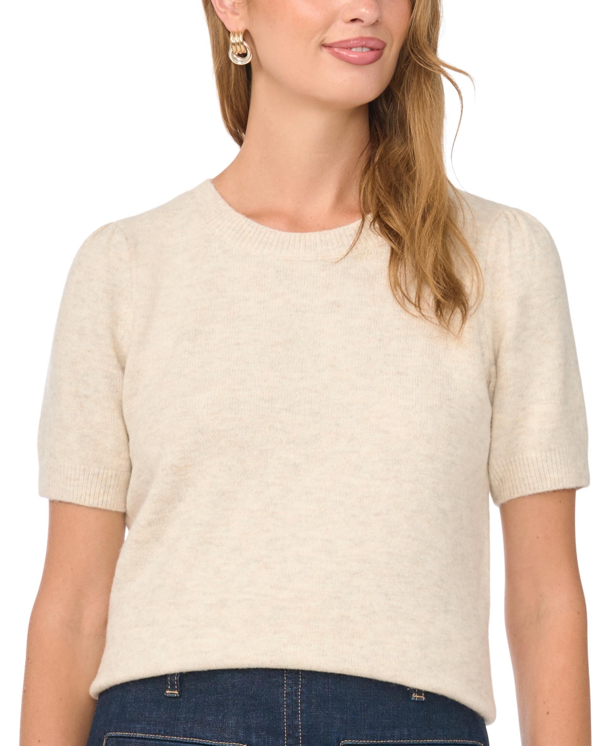 Click here for Vince Camuto Womens Short-Sleeve Crewneck Sweater... prices