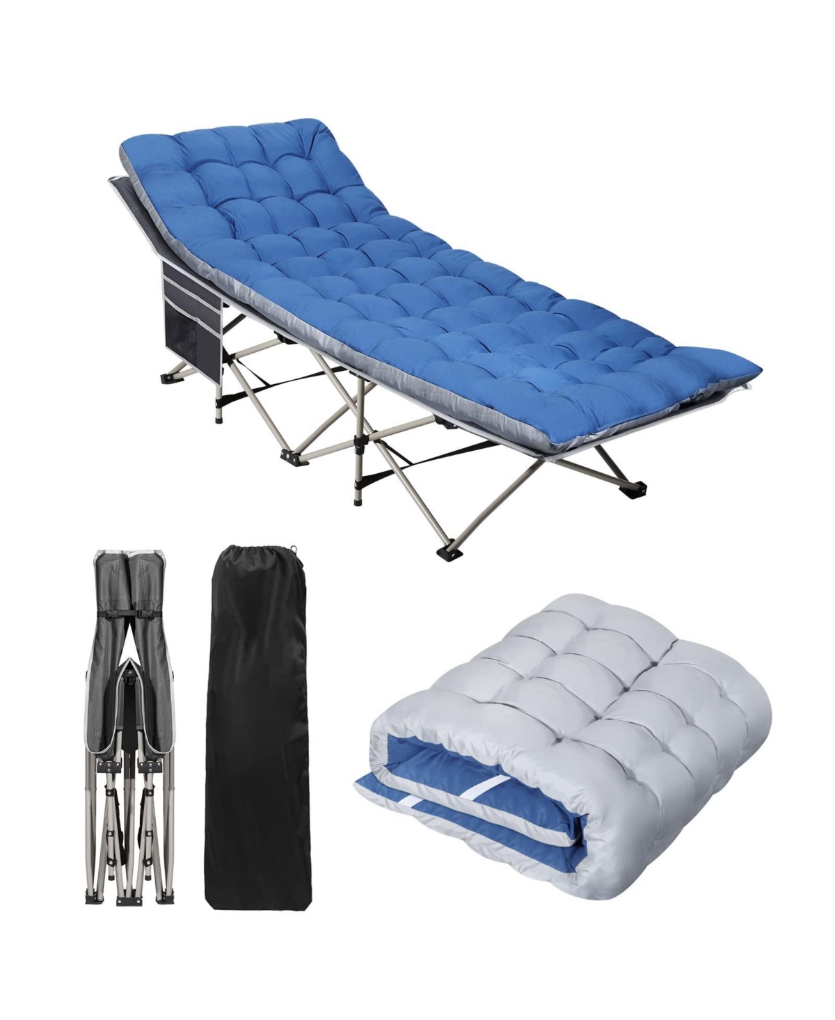 Click here for Aofar Camping Folding Bed with Mattress Side Pocke... prices