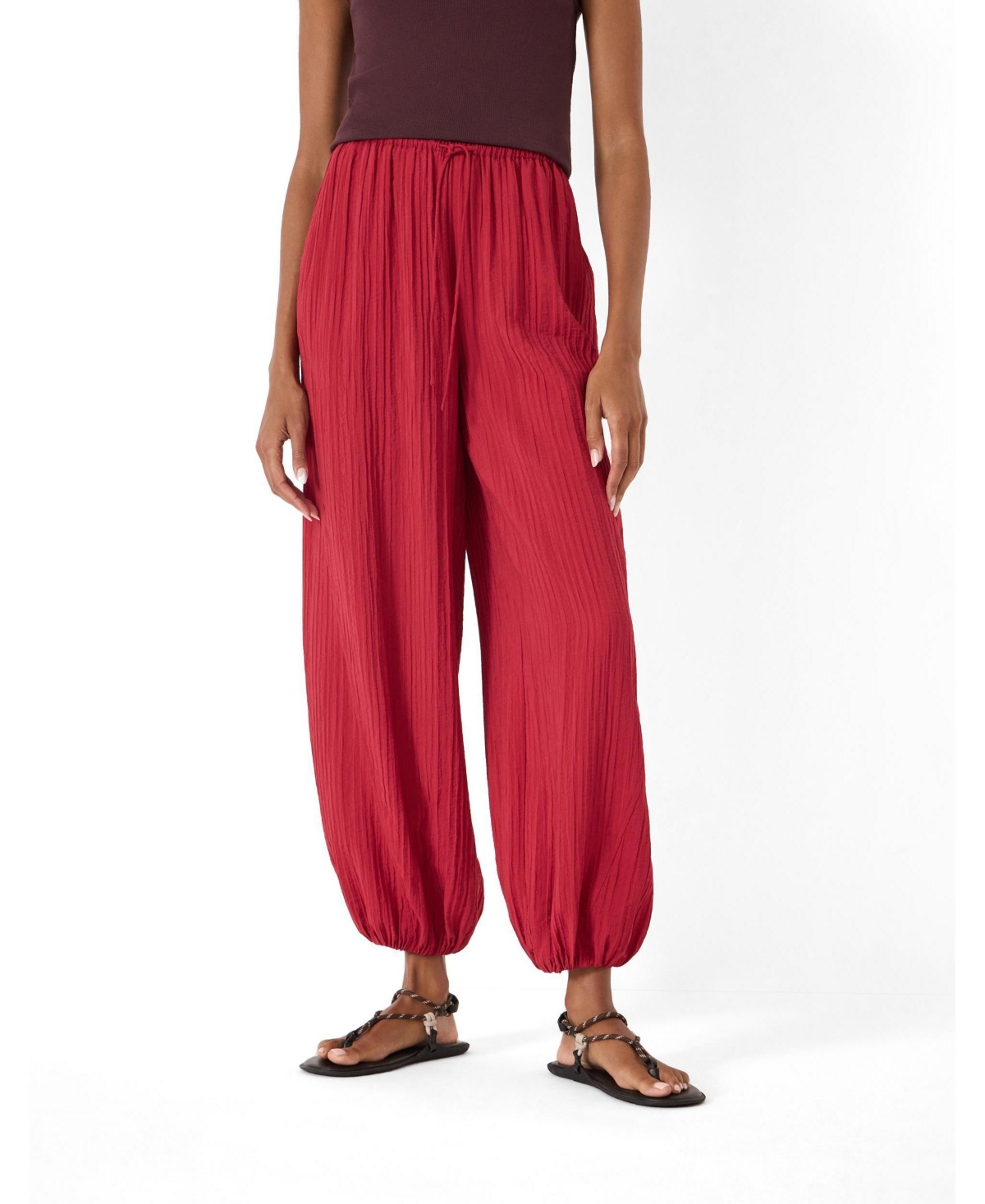 Click here for Hush Womens Nyra Balloon Pull-On Crinkle Trousers... prices