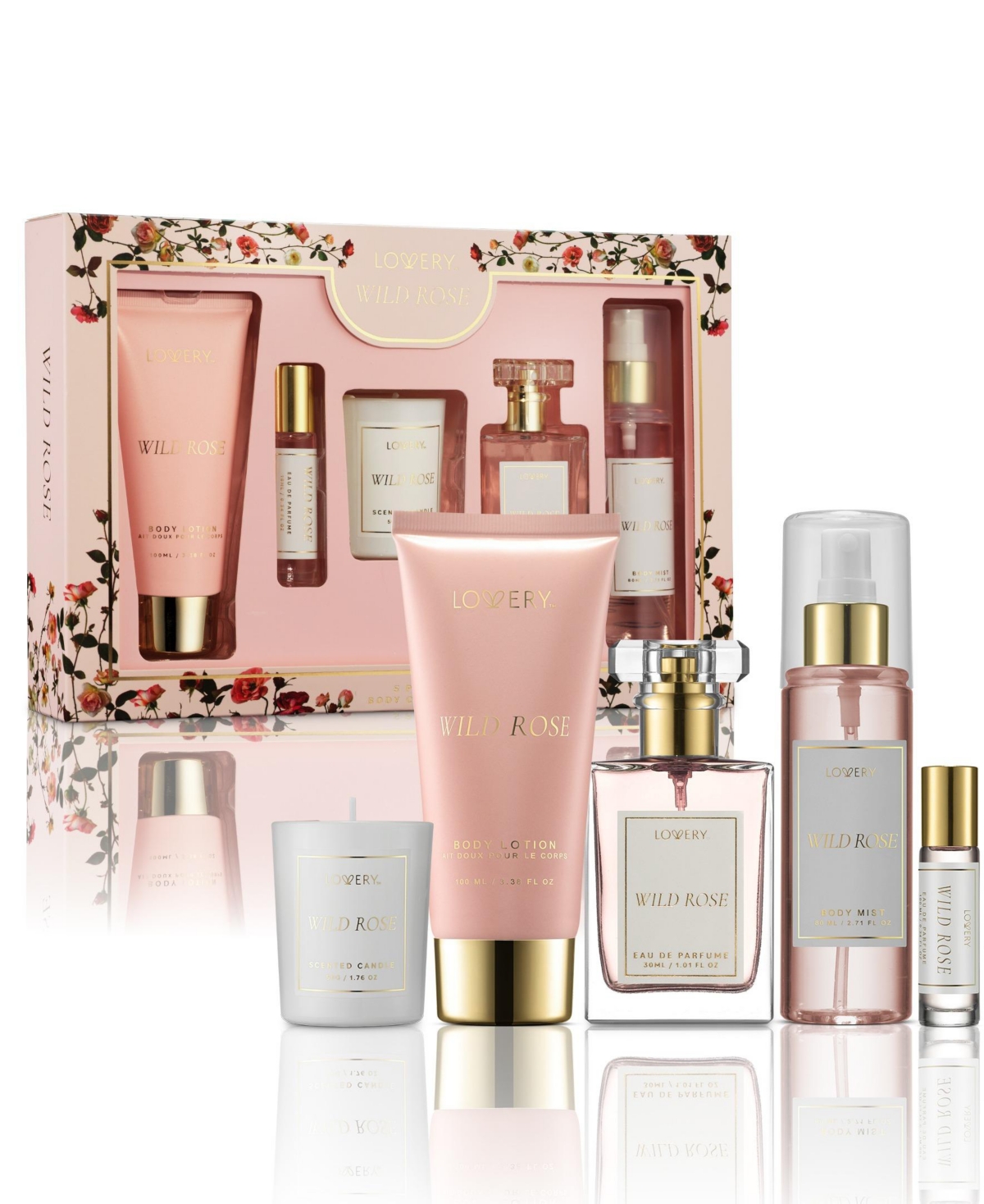 Click here for Lovery 6-Pc. Wild Rose Bath and Body Care Gift Set... prices