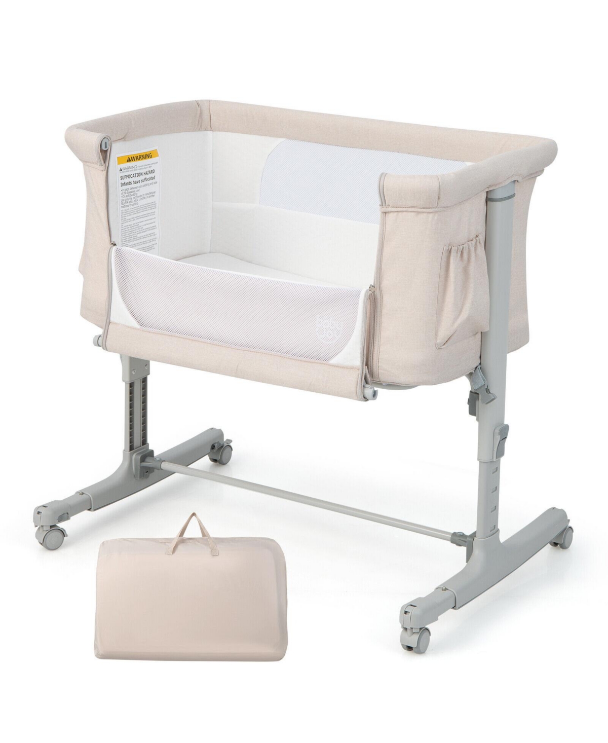 Click here for Gymax 3-in-1 Baby Bassinet Beside Sleeper Crib wit... prices