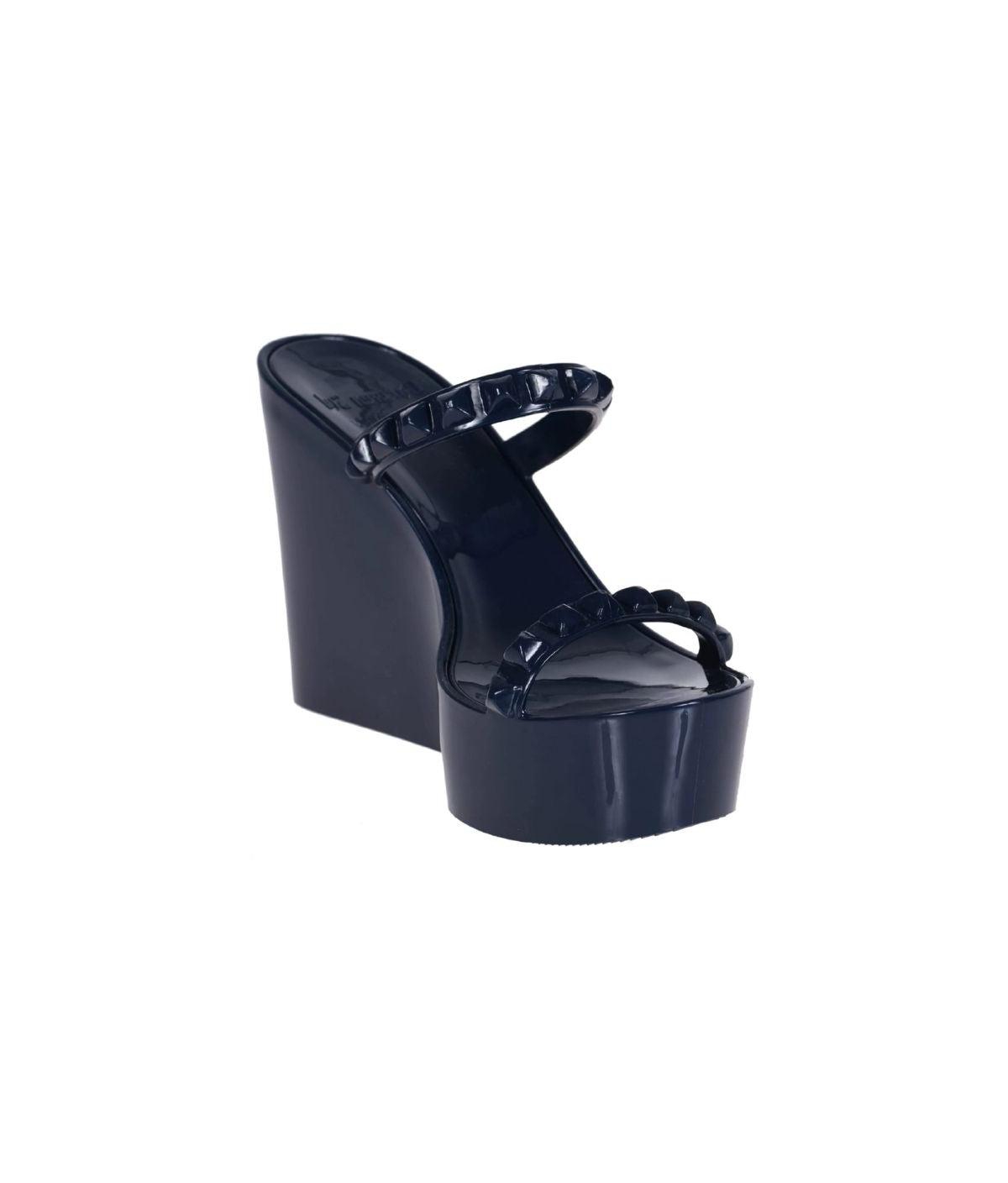 Click here for Carmen Sol Womens Tonino High Wedge - Navy blue prices