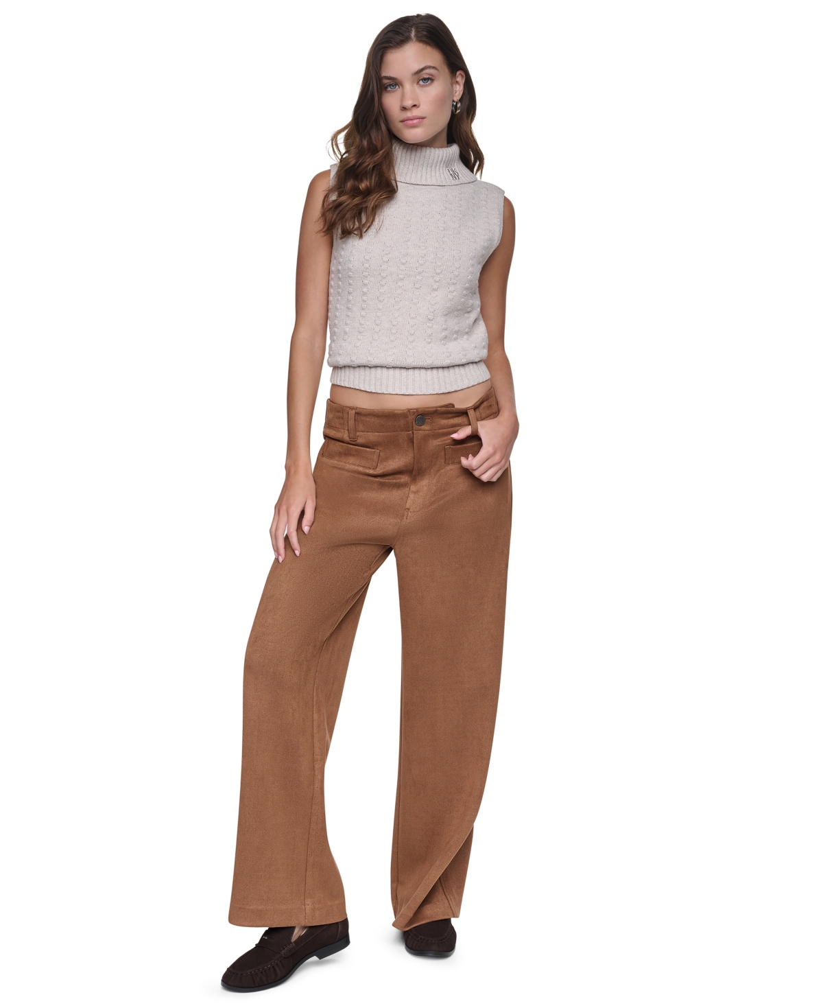 Click here for Dkny Jeans Petite Faux Suede Pull-On Pants - Burnt... prices