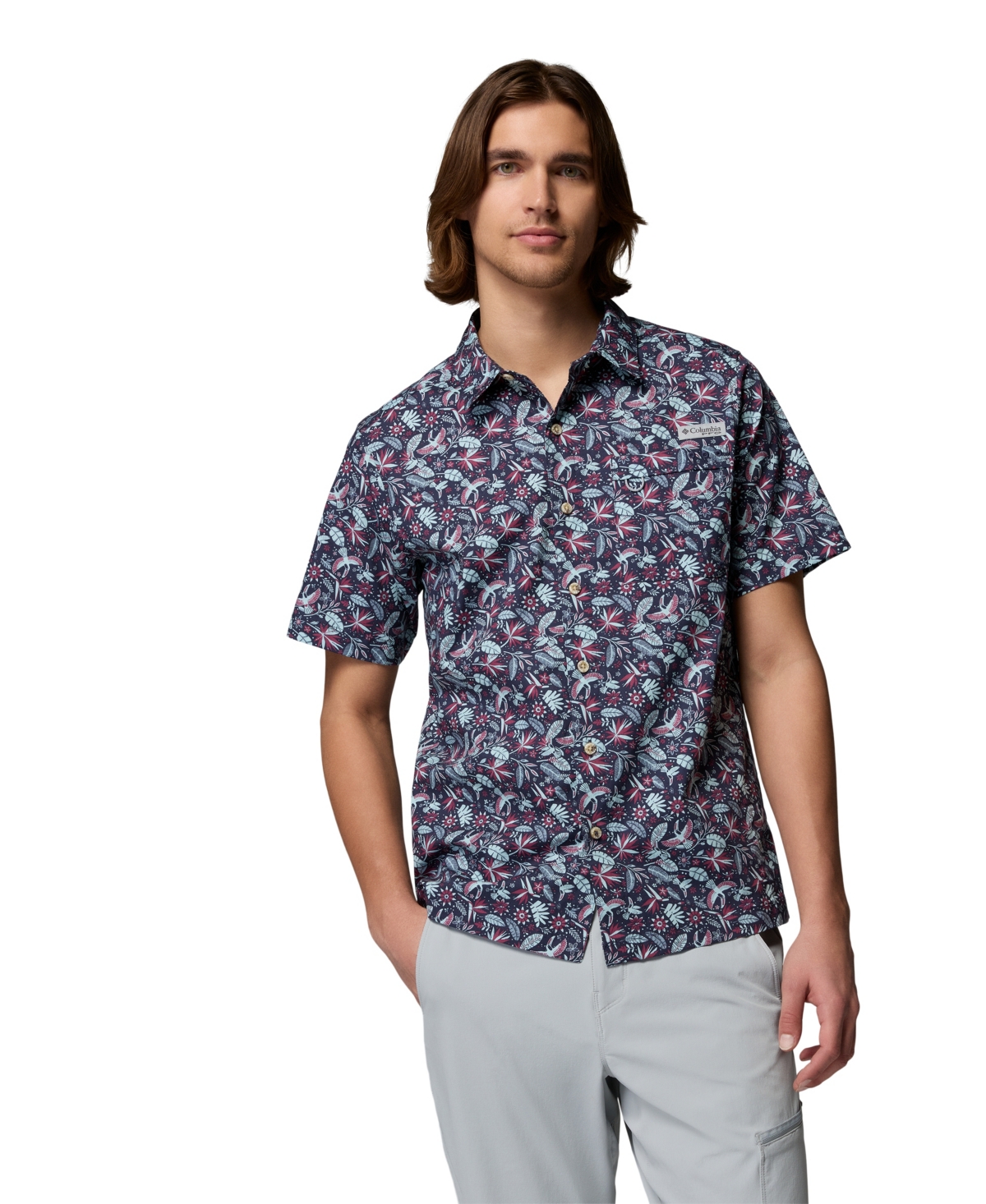 Click here for Columbia Mens Wild Cast Camp Shirt - Nocturnal Tou... prices