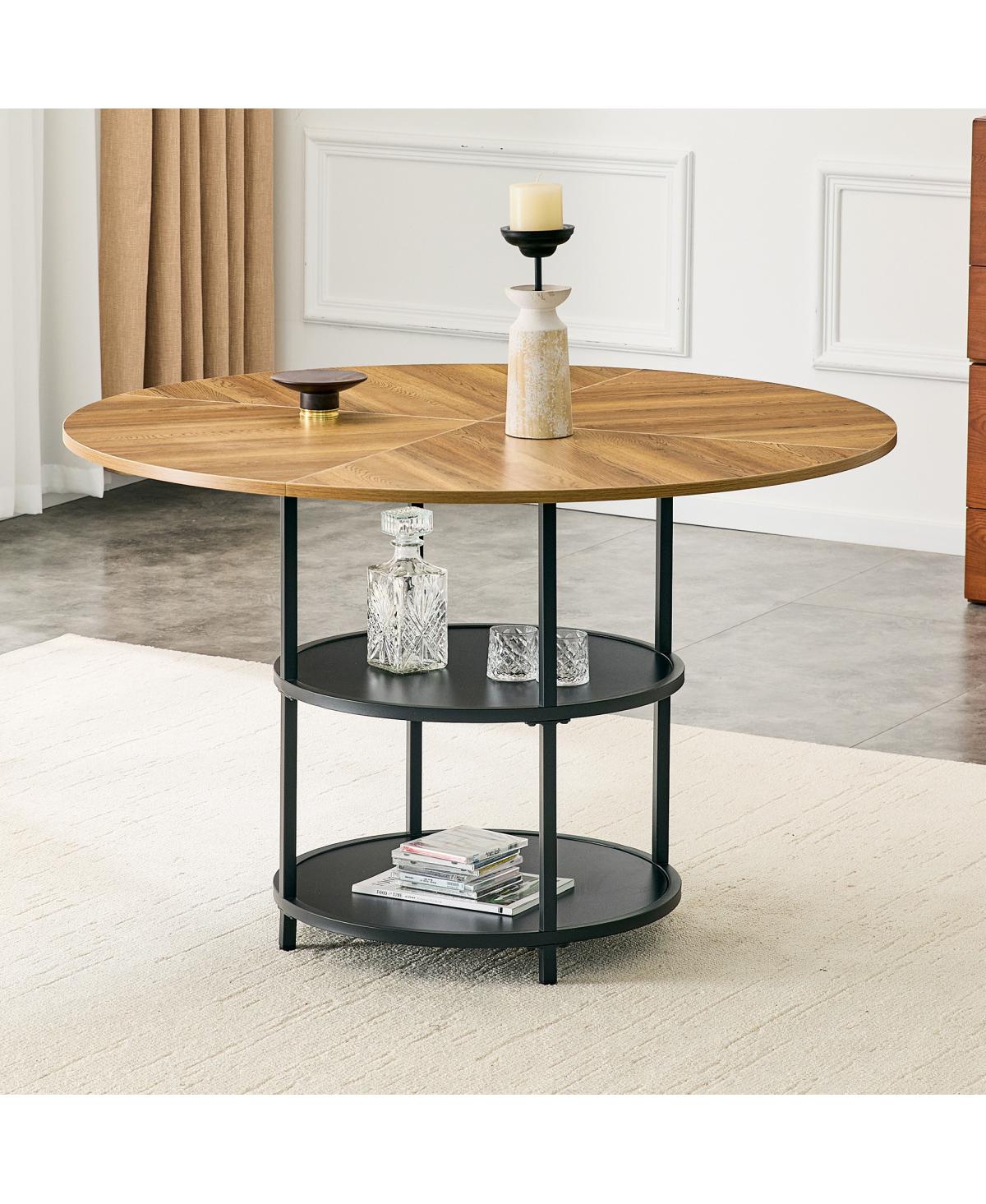 Click here for Streamdale 47.3 Modern Two-Tone Circular Dining Ta... prices