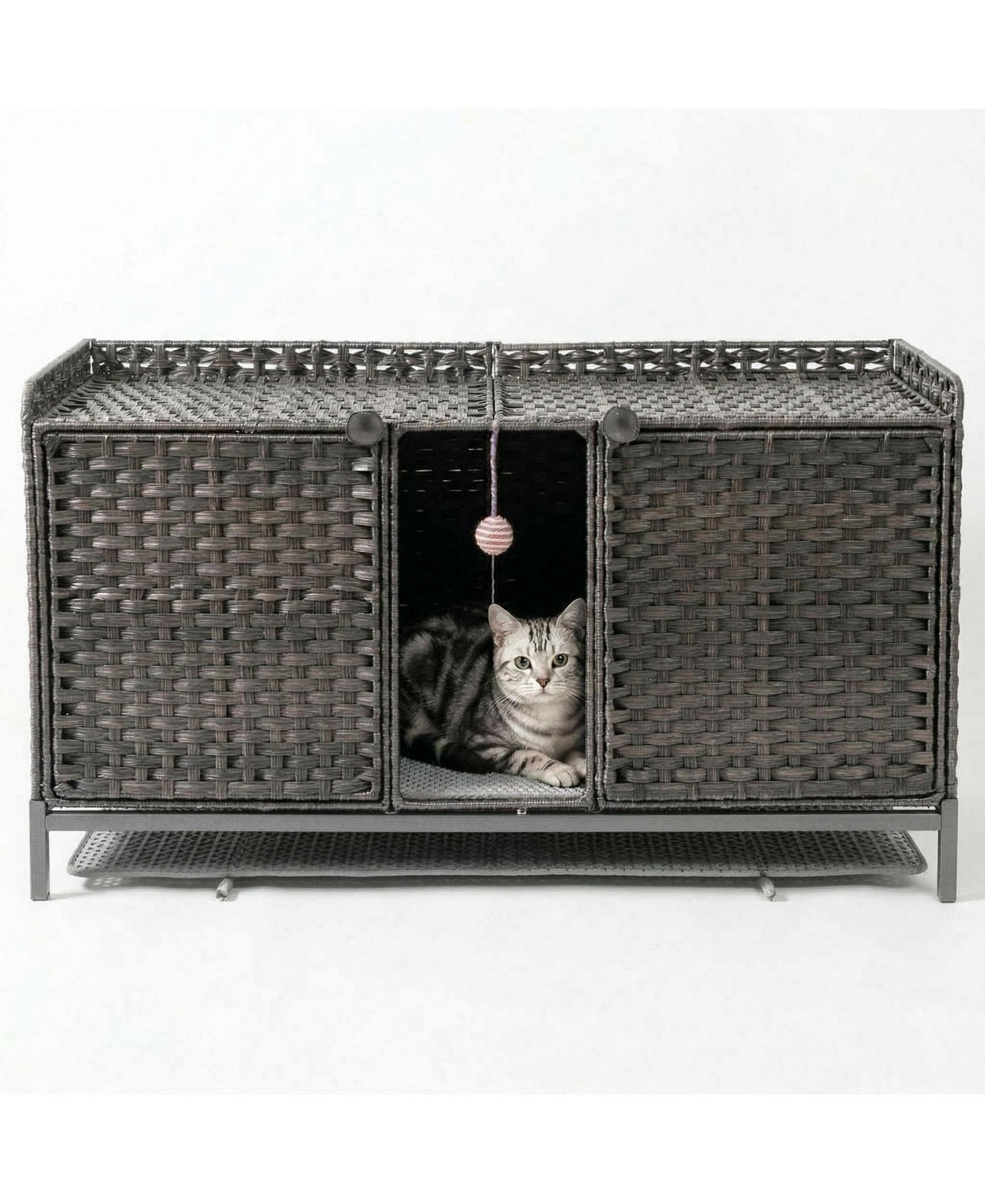 Click here for homfan Rattan Cat Litter Box Enclosure â Handwov... prices