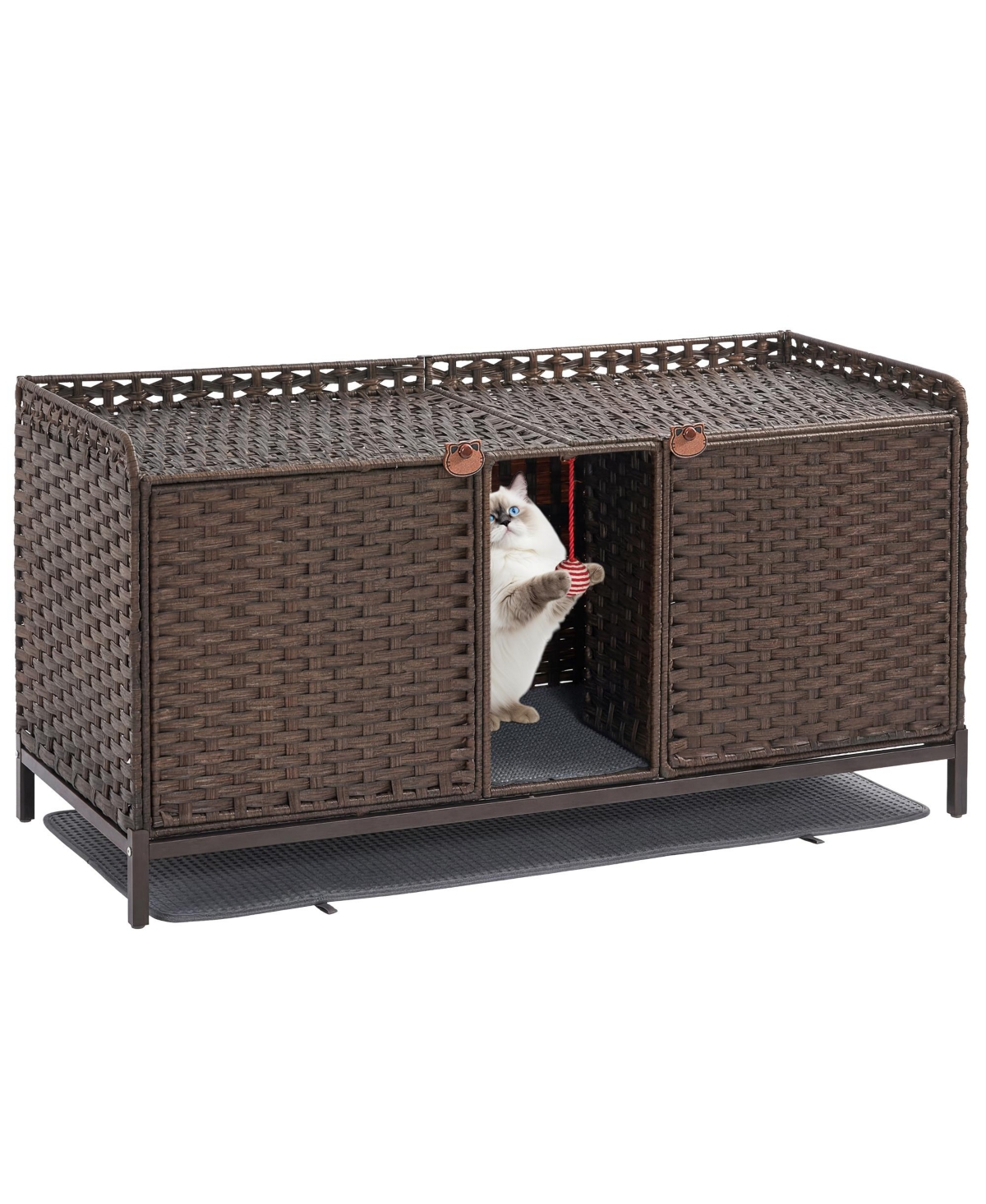 Click here for homfan Rattan Cat Litter Box Enclosure â Handwov... prices