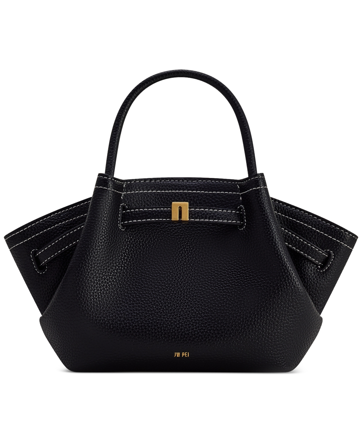Click here for Jw Pei Hana Small Litchi-Pattern Tote Handbag - Bl... prices
