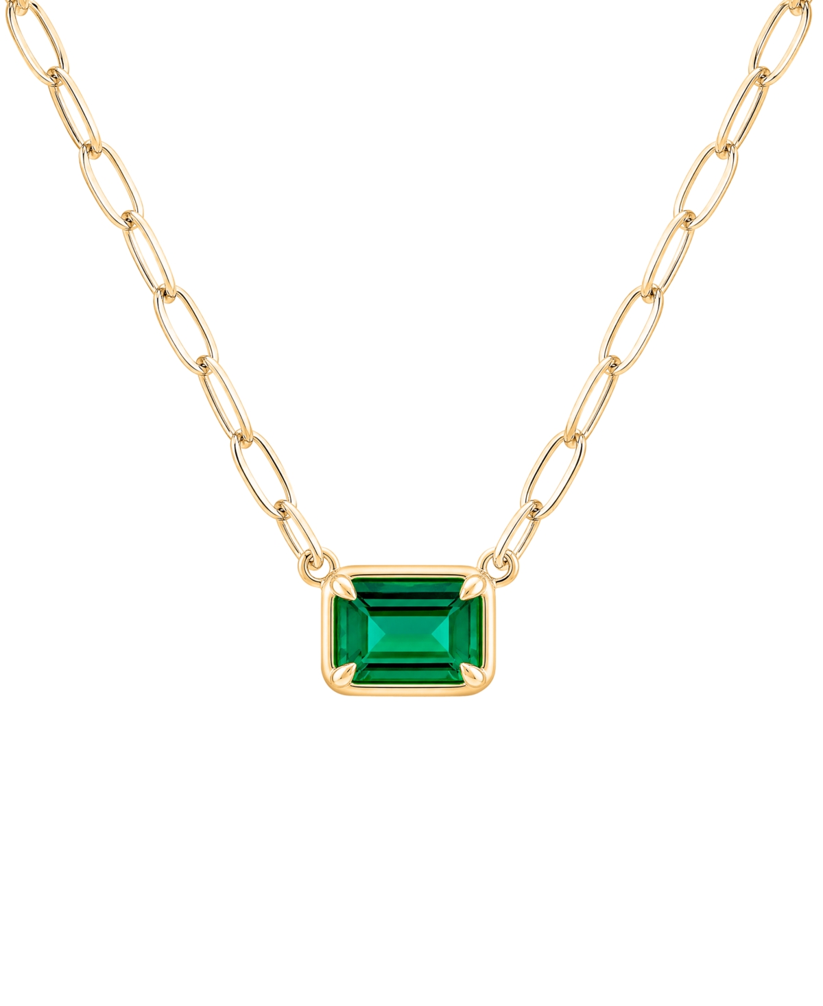 Click here for Macys Lab-Grown Emerald (3/8 ct. t.w.) Pendant Nec... prices