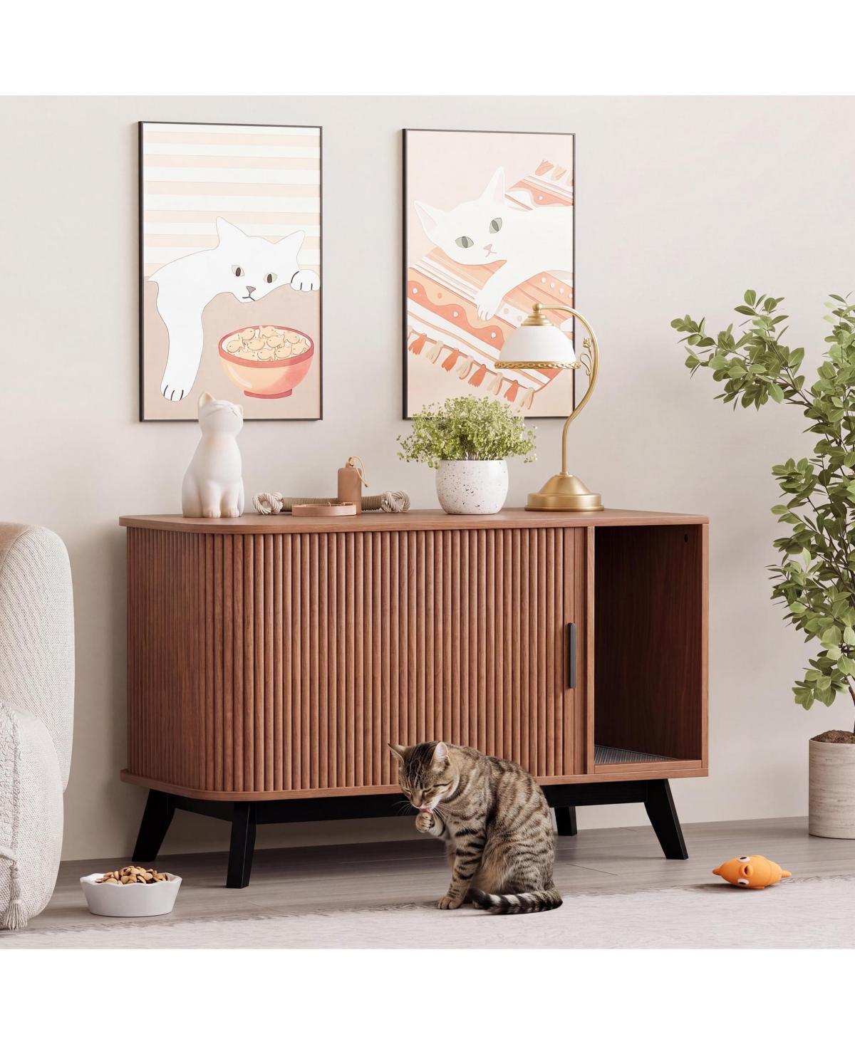 Click here for homfan Cat Litter Box End Table - 39 Hidden Cat Ho... prices