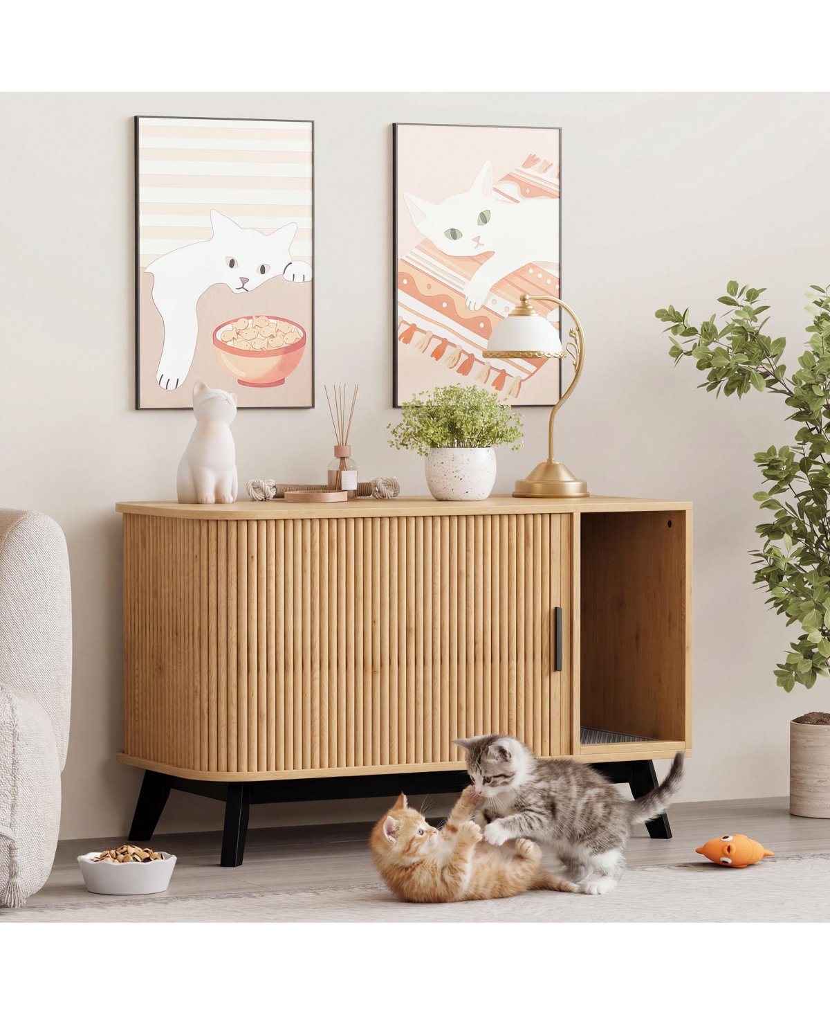 Click here for homfan Cat Litter Box End Table - 39 Hidden Cat Ho... prices