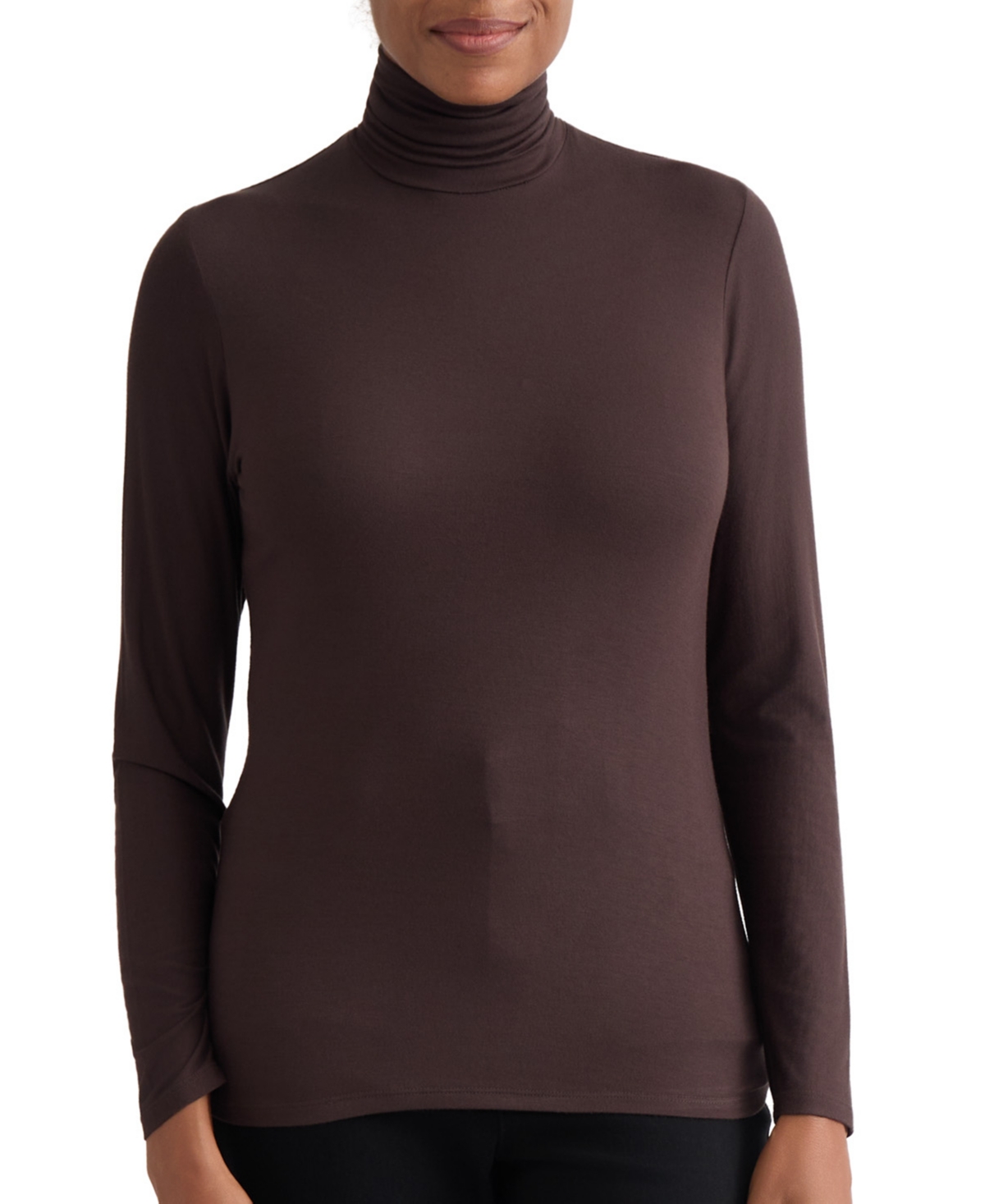 Click here for Jones New York Womens Shirred Turtleneck Long-Slee... prices