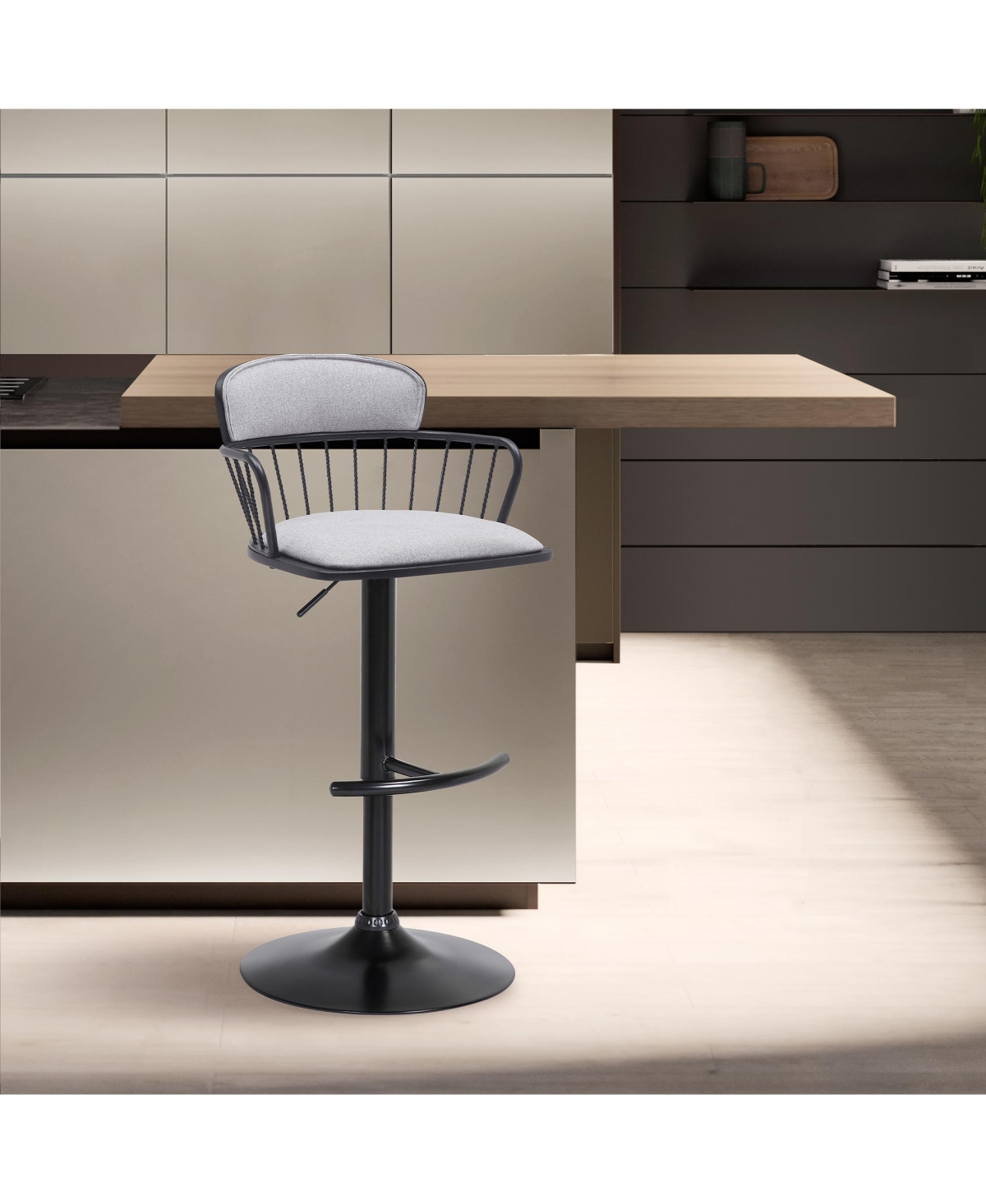 Click here for Clihome Fabric Adjustable Bar Stool with Metal Bac... prices