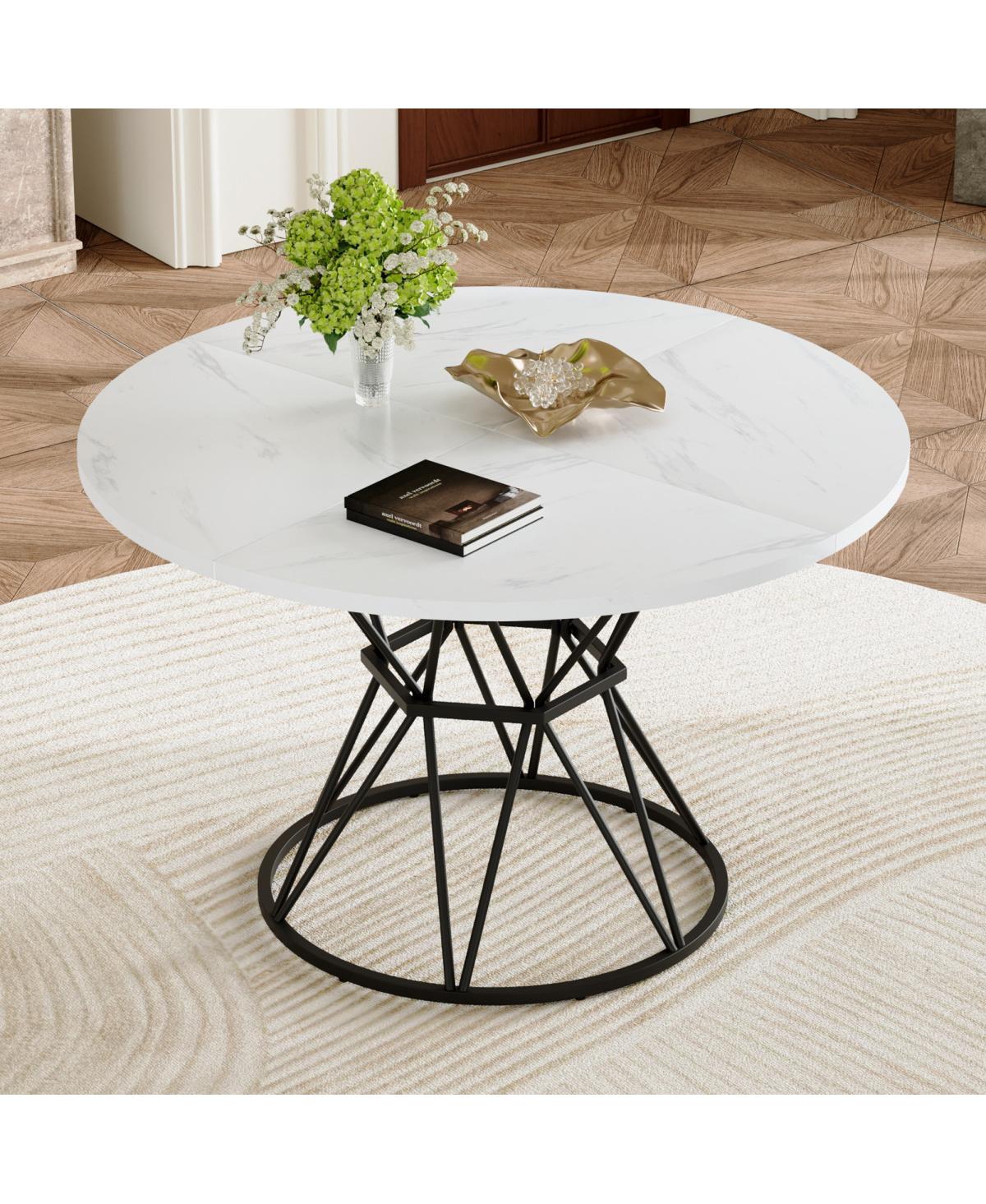 Click here for Streamdale Furniture 47.3 Round Marble-Patterned M... prices