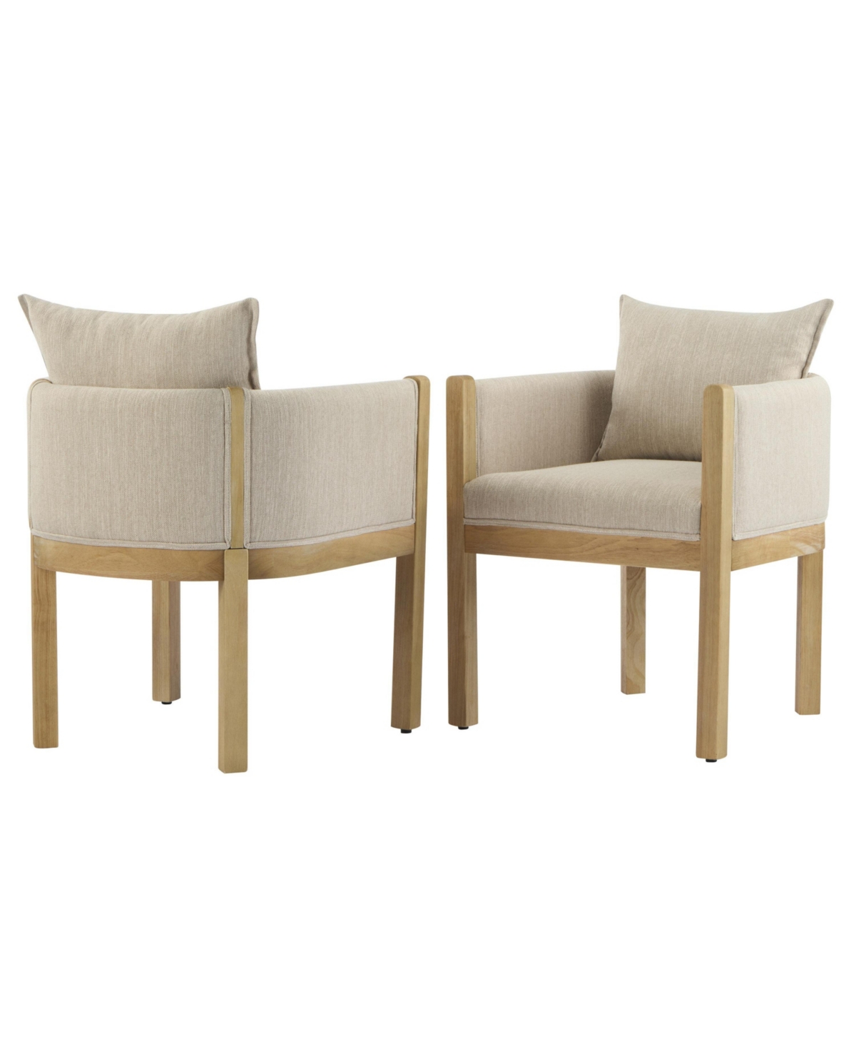 Click here for Boyel Living 2-Piece Linen Dining Armchairs  Natur... prices