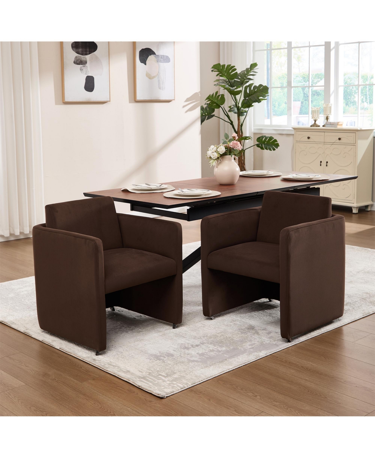 Click here for Clihome Modern Barrel Accent Chair  Linen Upholste... prices