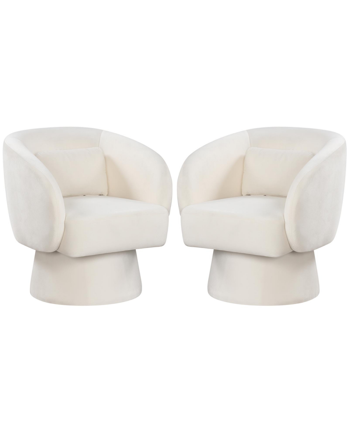 Click here for Gymax 2Piece Swivel Accent Chair With Back Removab... prices
