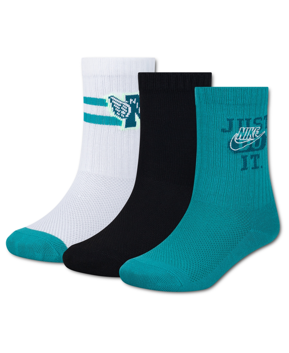 Click here for Nike Boys 7-11 Multisport Crew Socks  3-Pack - Ene... prices