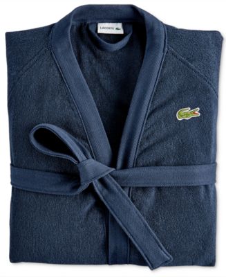 Lacoste Home Logo Patch 100% Cotton Pique Bath Robe & Reviews - Home ...