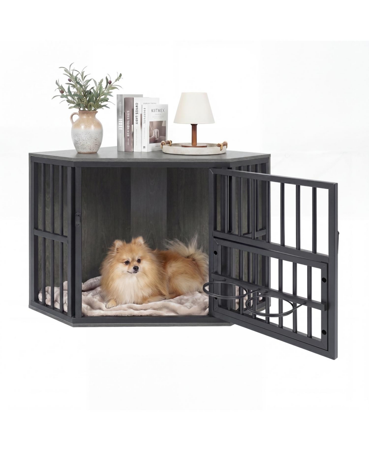 Click here for Ruie 35.5 Inch Wooden Dog Kennel End Table with 3... prices