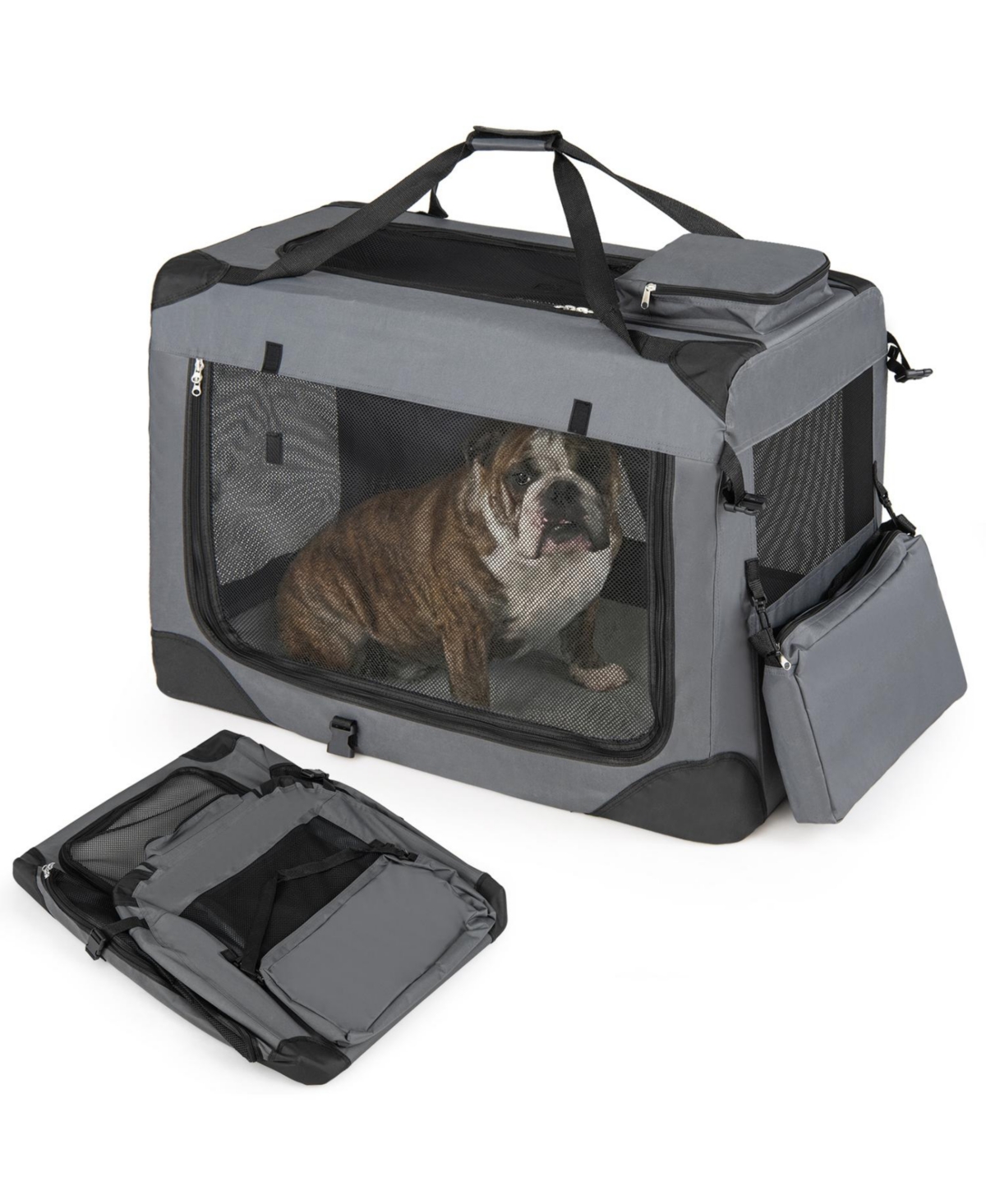 Click here for Ruie Foldable Soft-Sided Dog Travel Crate with Mes... prices