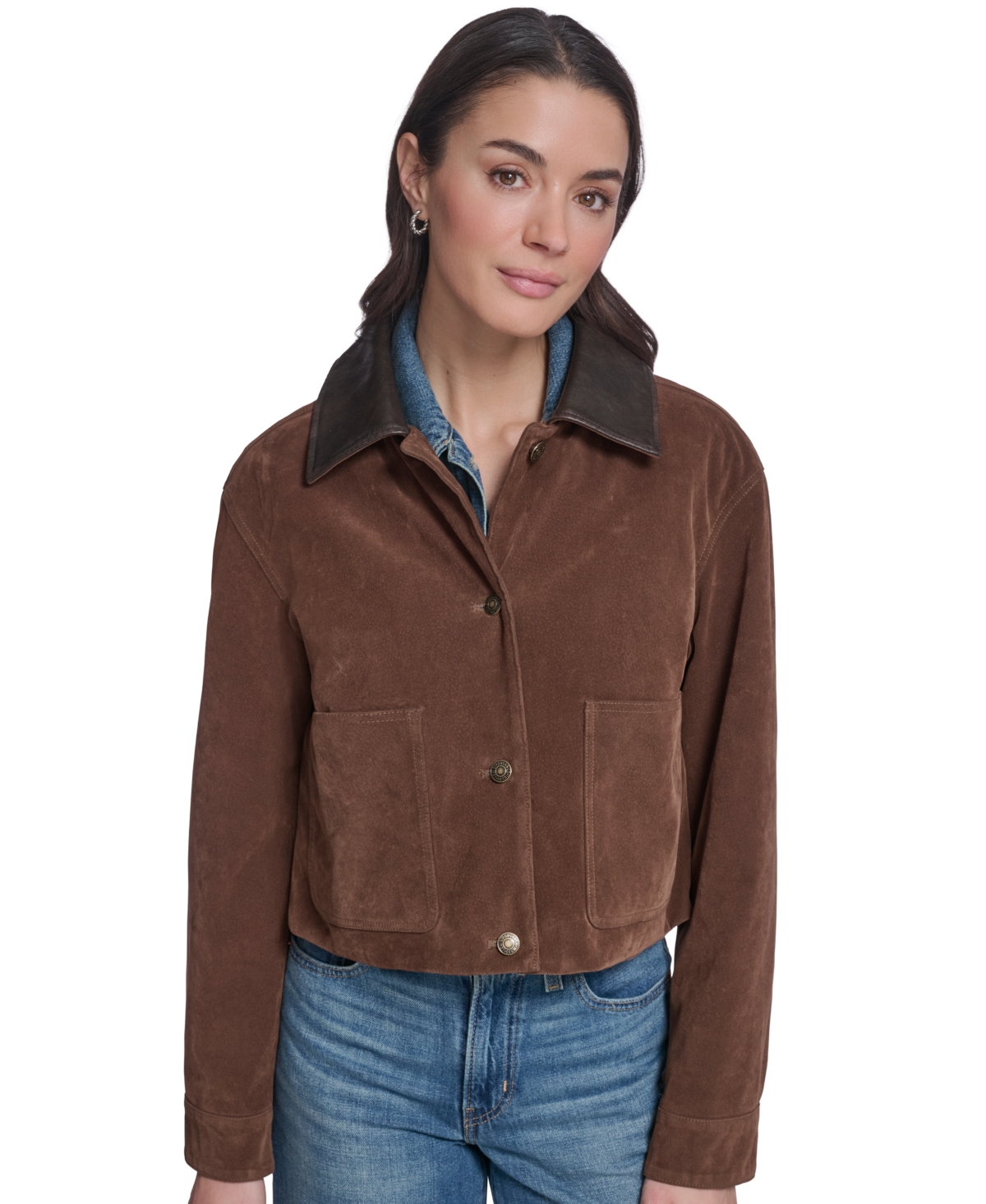 Click here for Levis Womens Laydown Collar Cropped Chore Jacket -... prices
