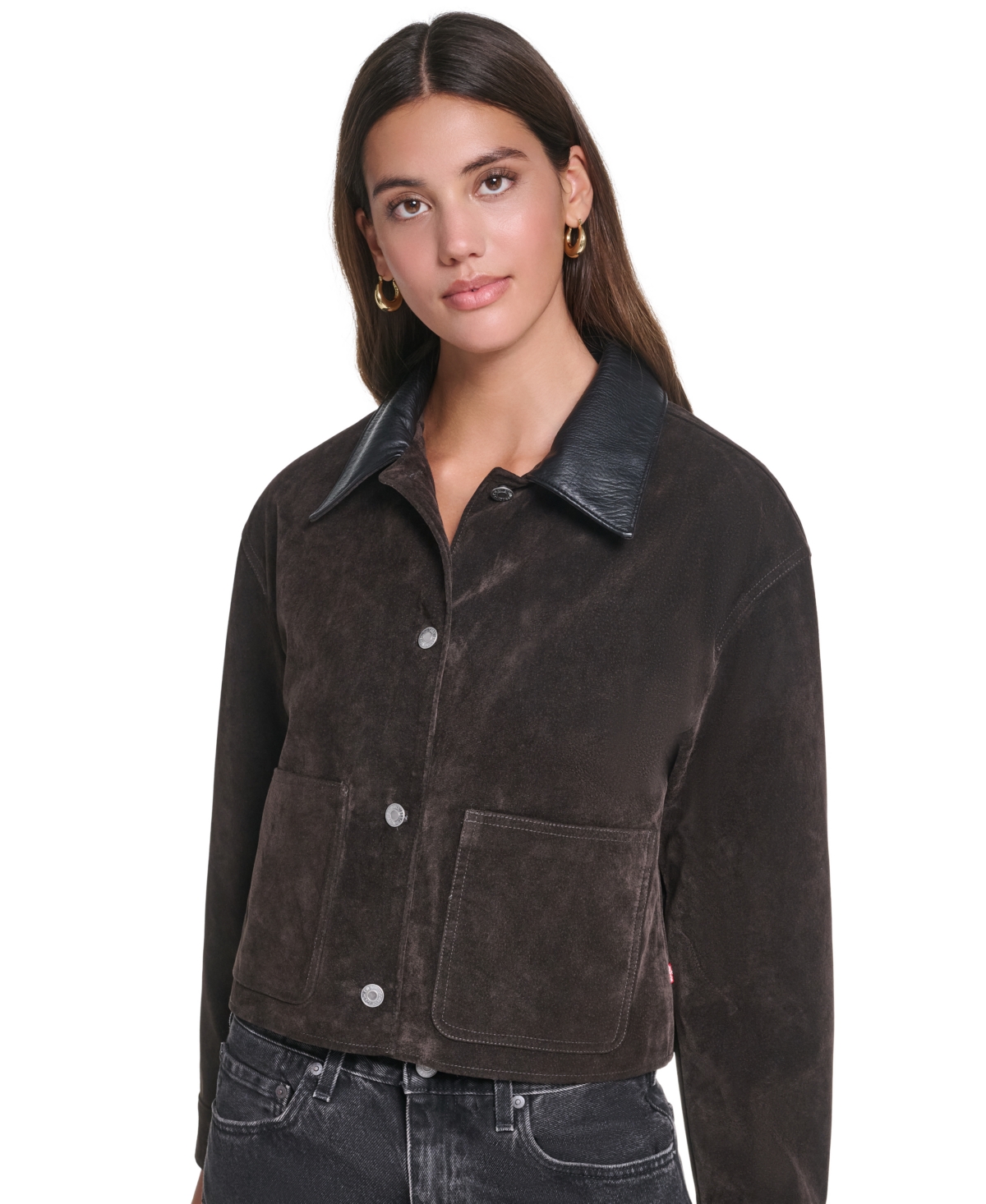 Click here for Levis Womens Laydown Collar Cropped Chore Jacket -... prices