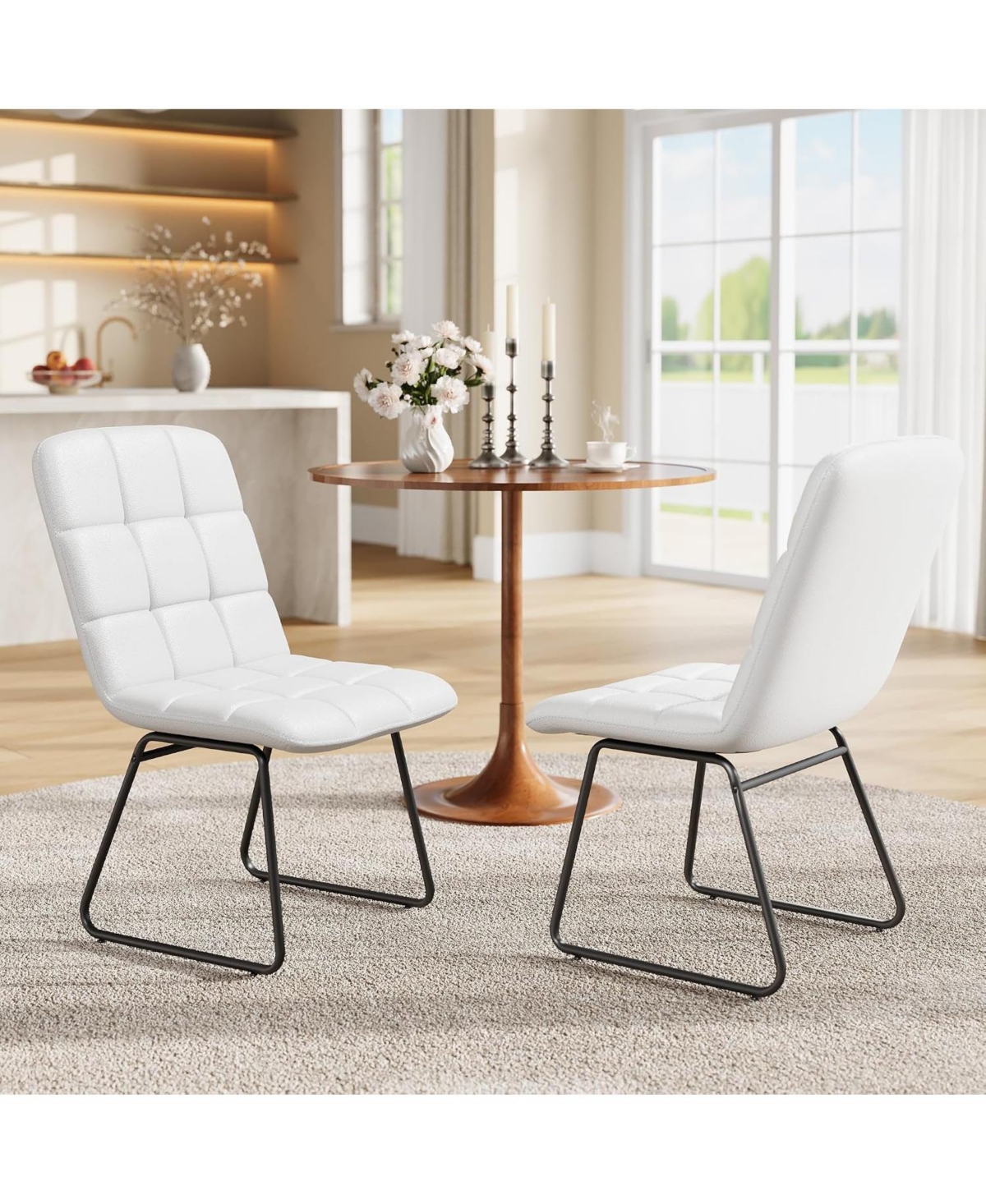 Click here for homfan Faux Leather Dining Chairs Set of 2 â 28D... prices