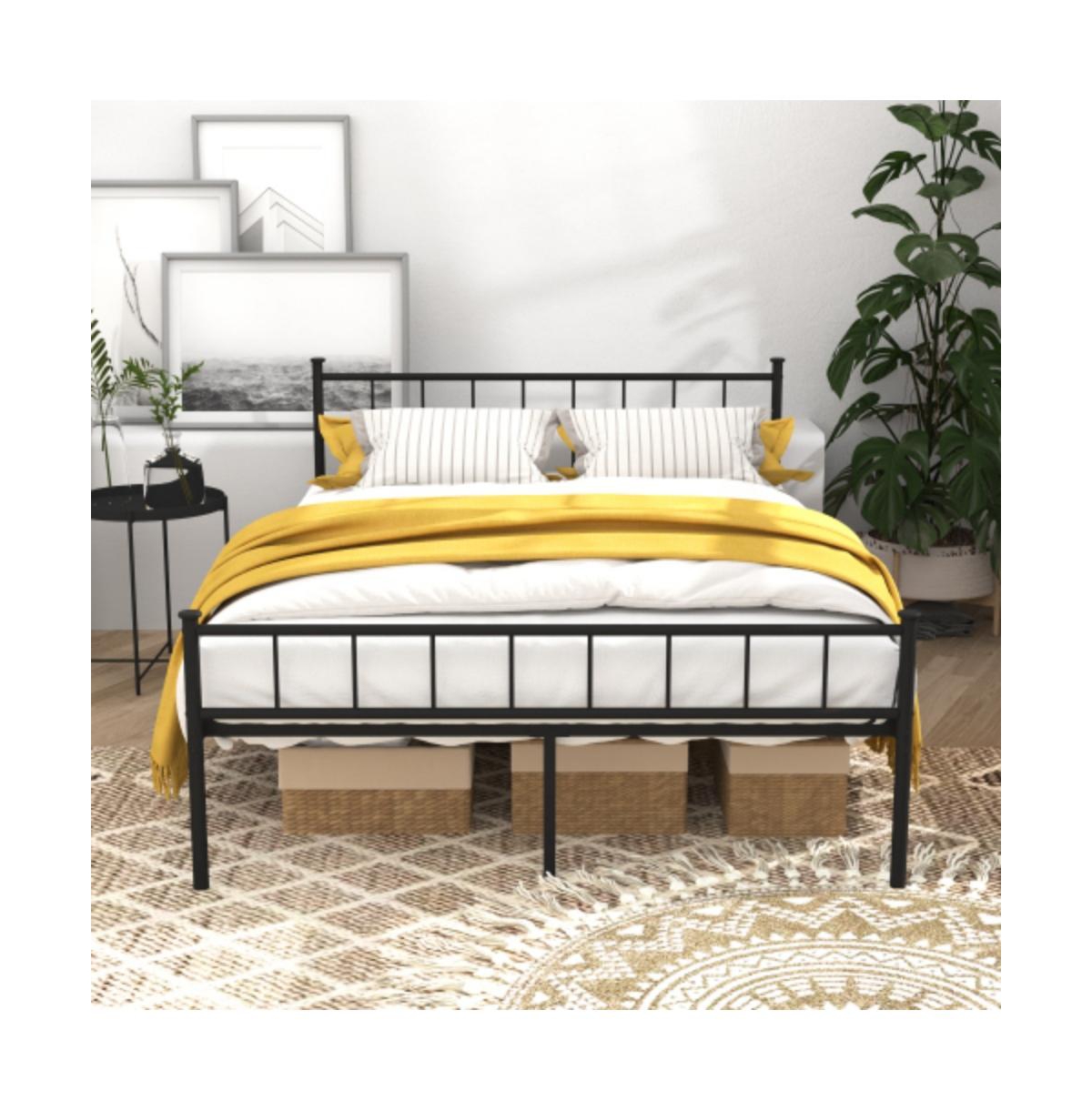 Click here for Lucky One Full Size Platform Bed Frame with Headbo... prices