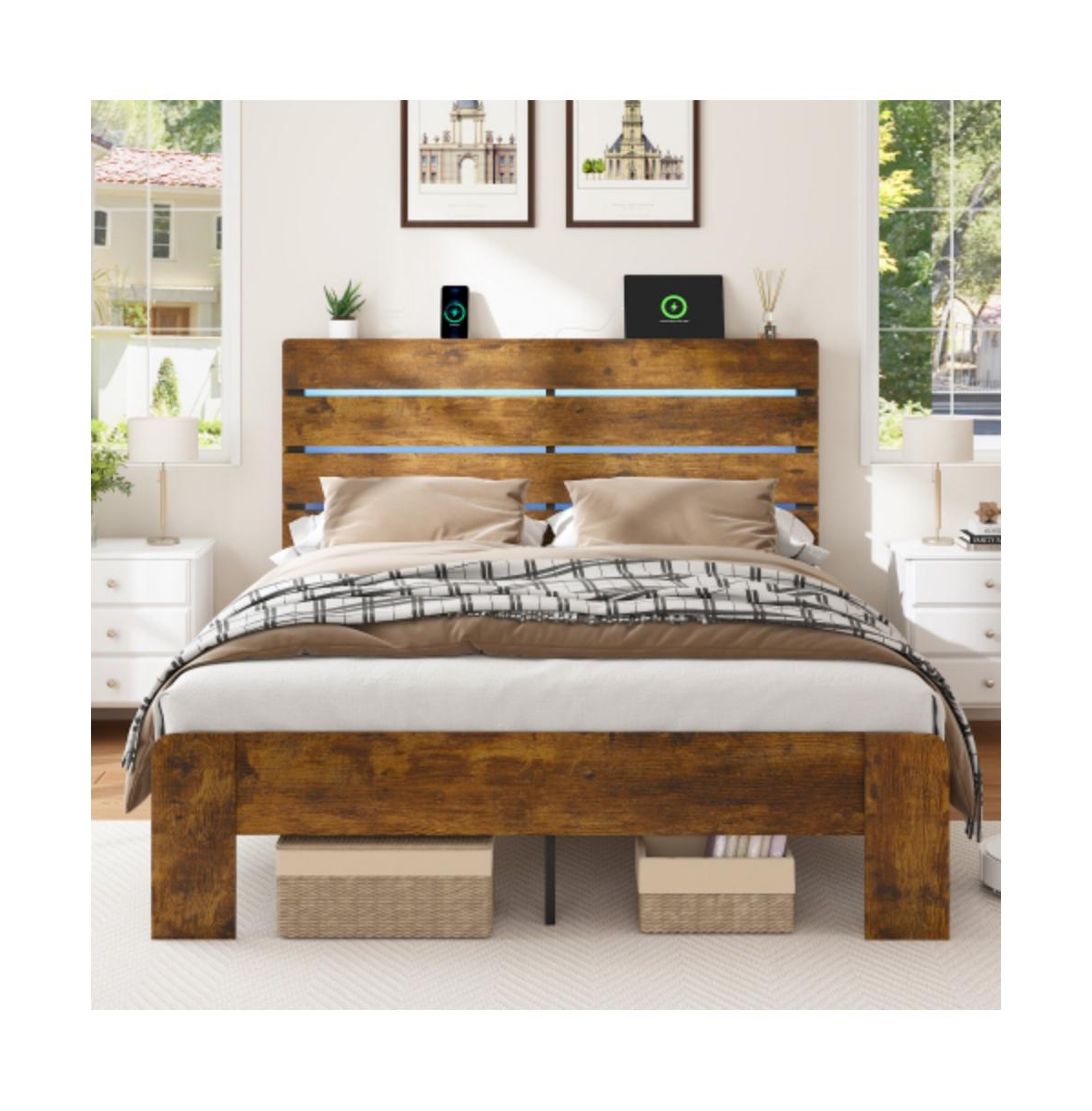 Click here for Lucky One King Size Bed Frame with Headboard and F... prices