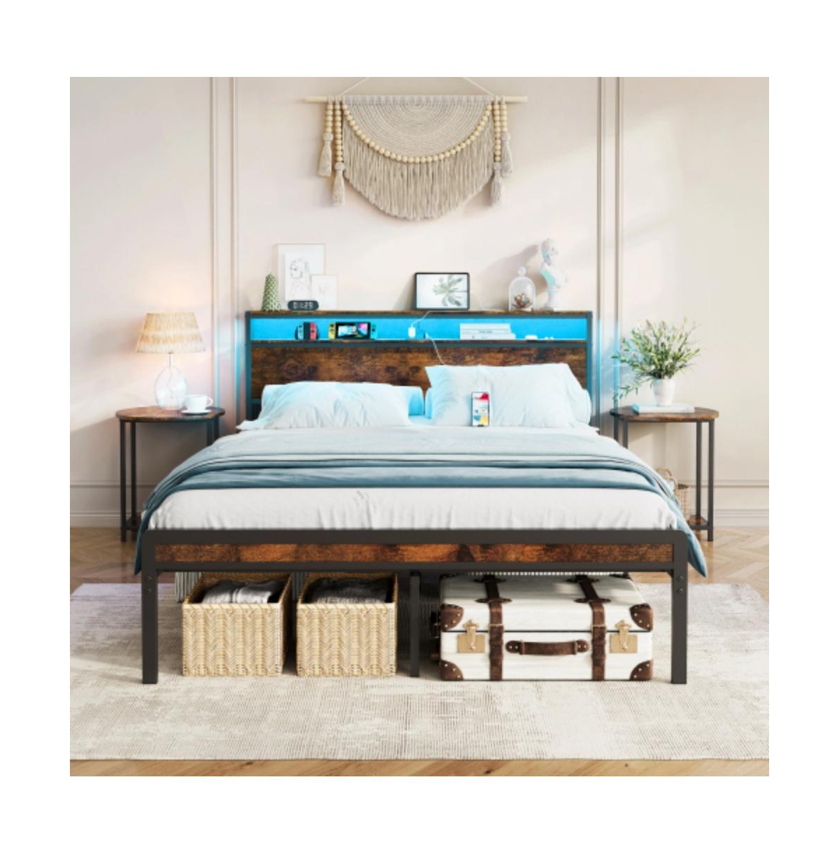 Click here for Lucky One Full Size Metal Bed Frame with Headboard... prices