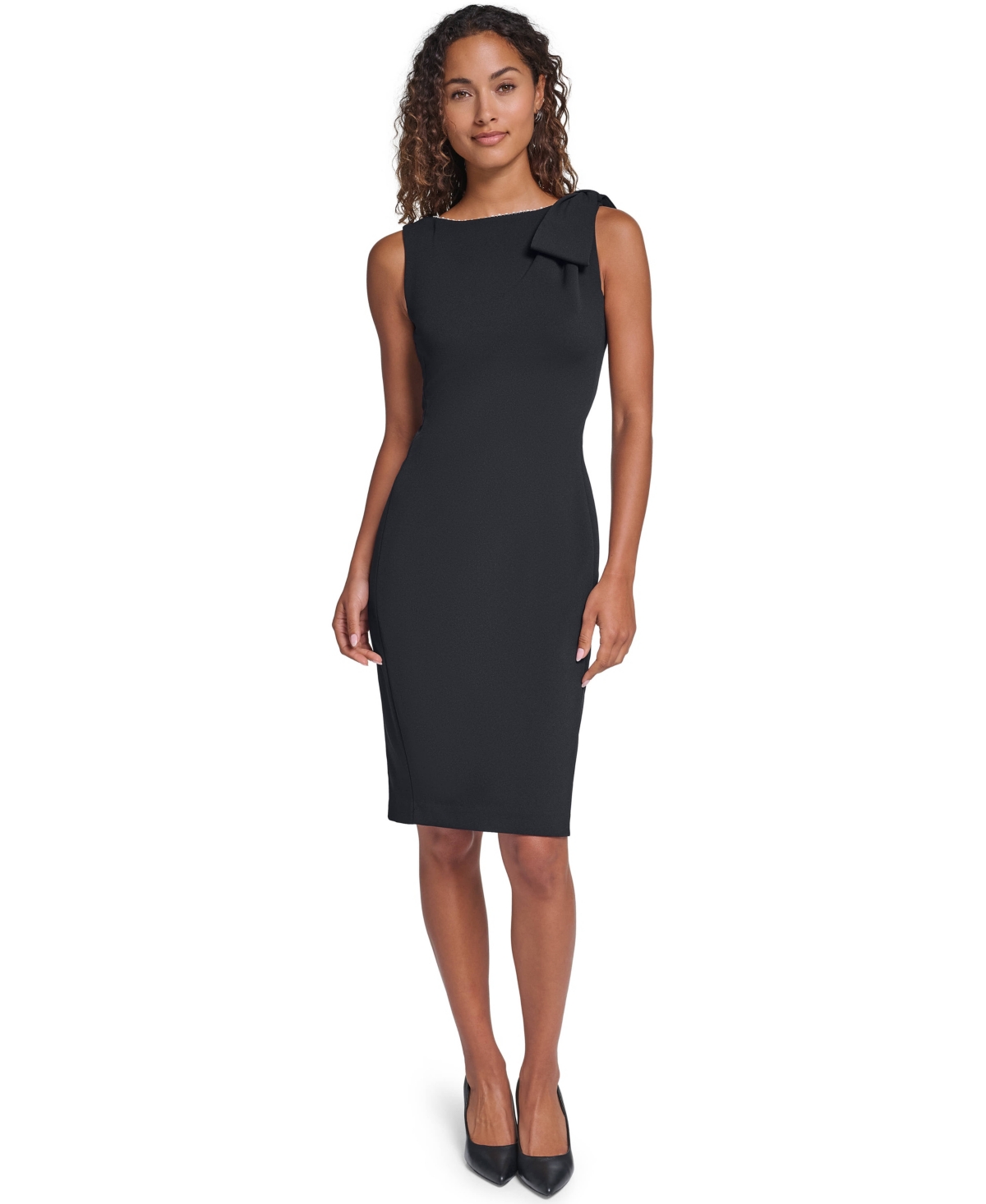 Click here for Karl Lagerfeld Paris Womens Scuba Crepe Pearl Trim... prices