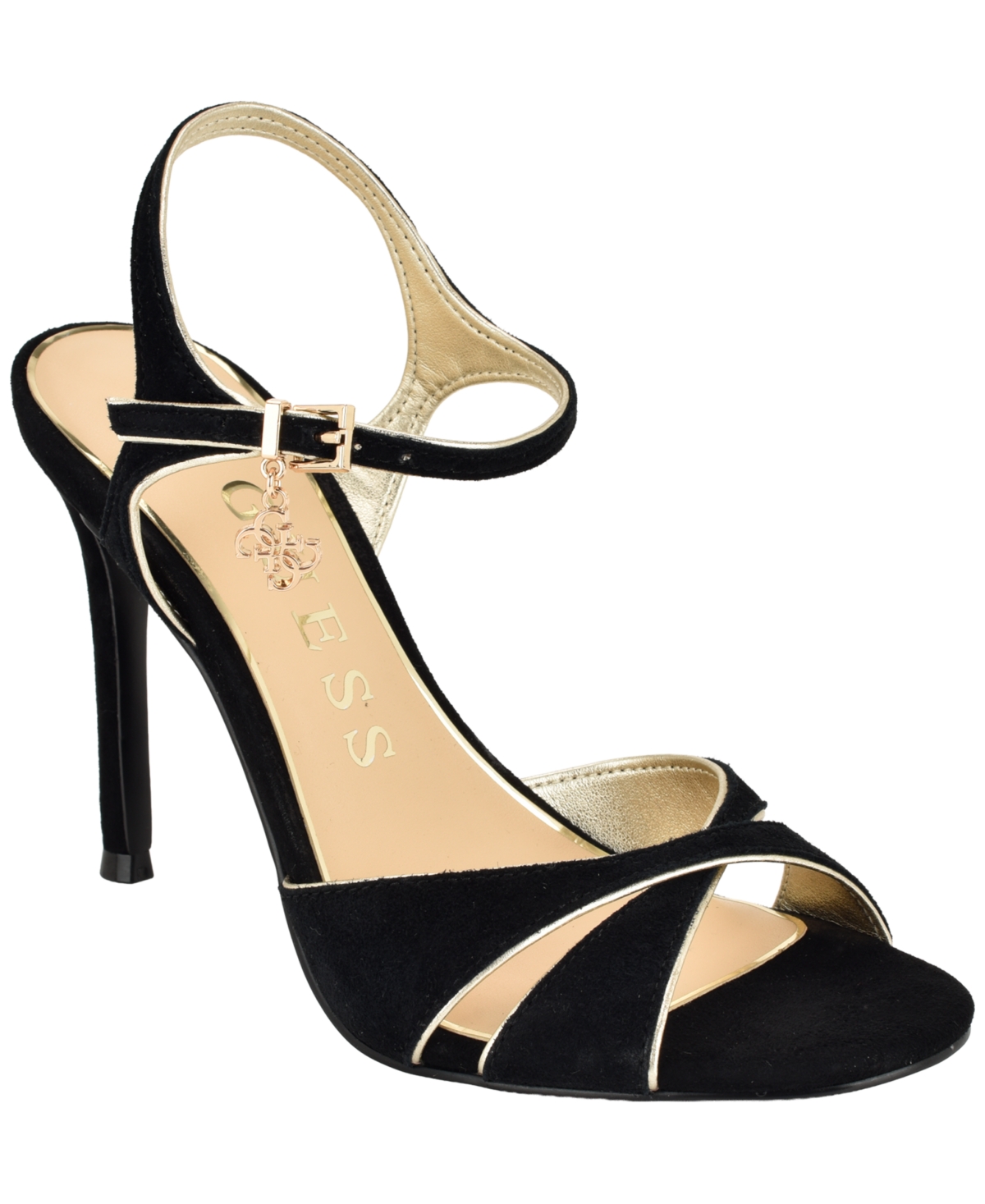 Click here for Guess Womens Chaylen Suede Ankle Charms Stiletto D... prices