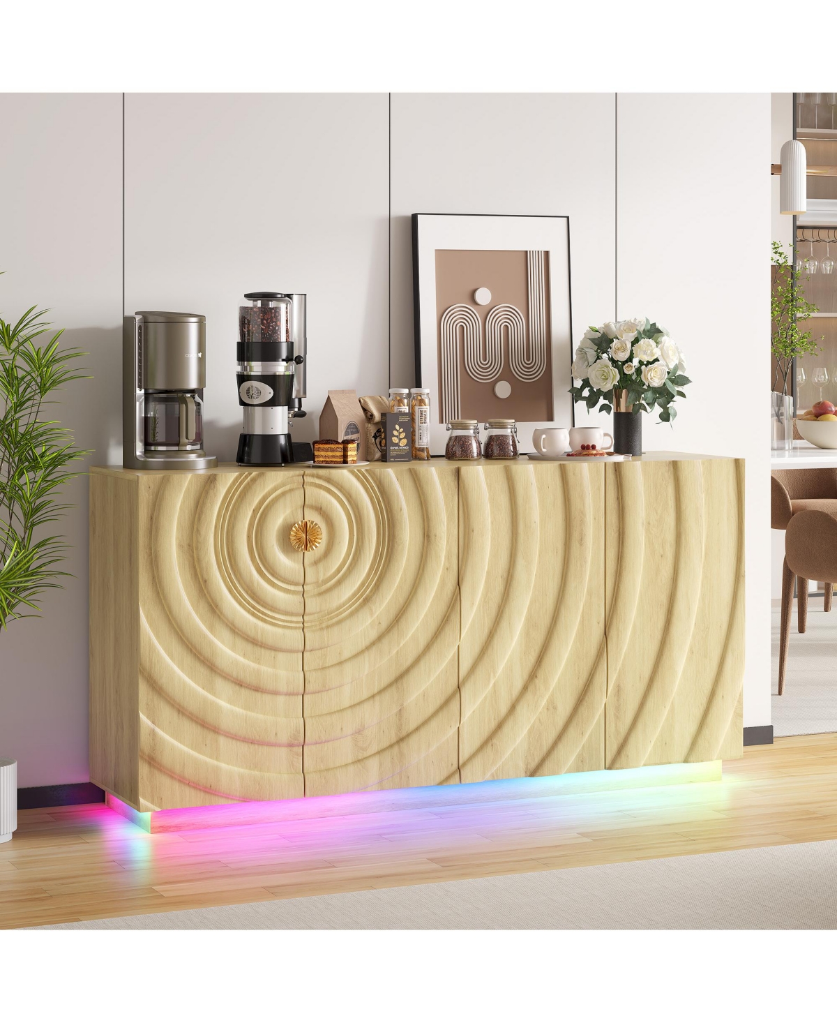 Click here for Vlsrka 63 Sideboard Cabinet with Led Lights  Charg... prices