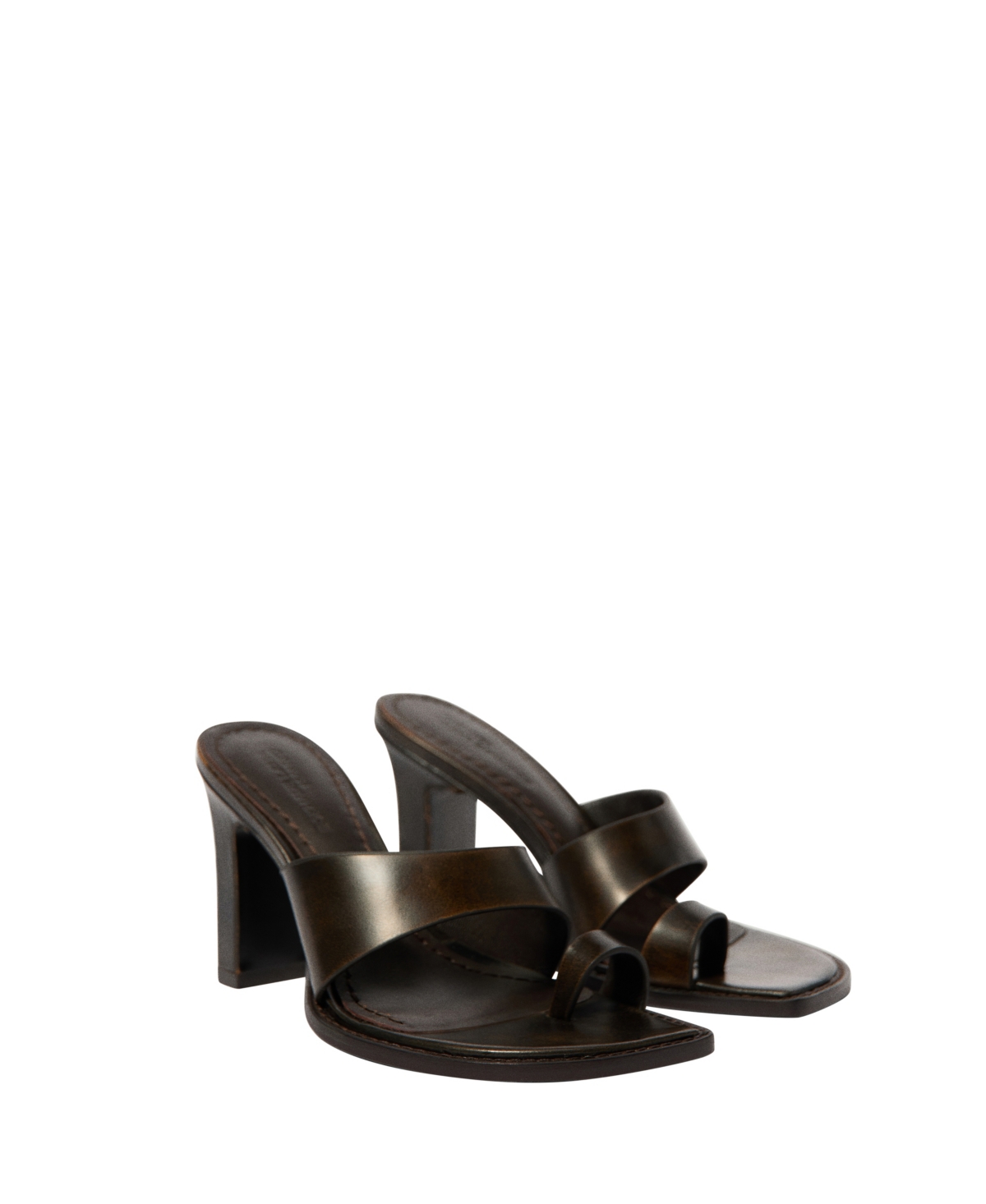 Click here for Mango Womens Leather Block-Heel Sandals - Chocolat... prices