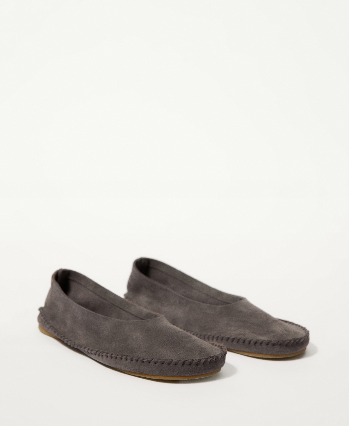 Click here for Mango Womens Stitching Detail Split Leather Shoes... prices