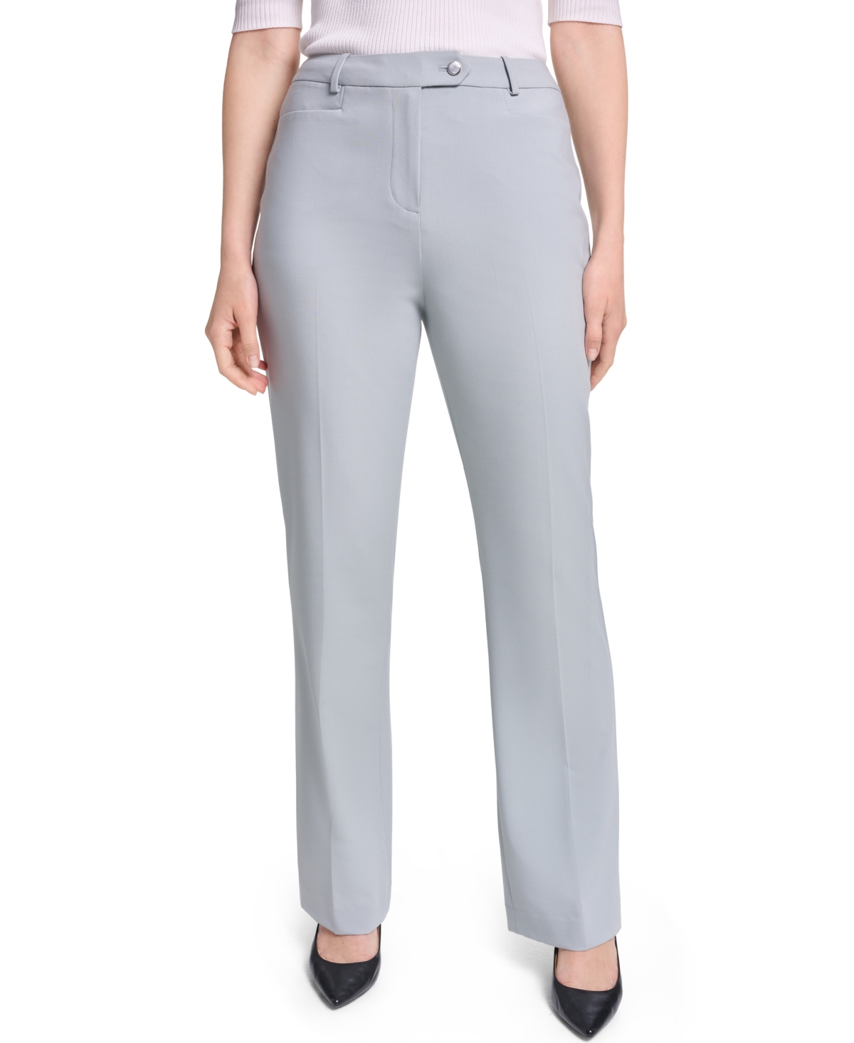 Click here for Calvin Klein Womens High-Rise Straight-Leg Modern... prices