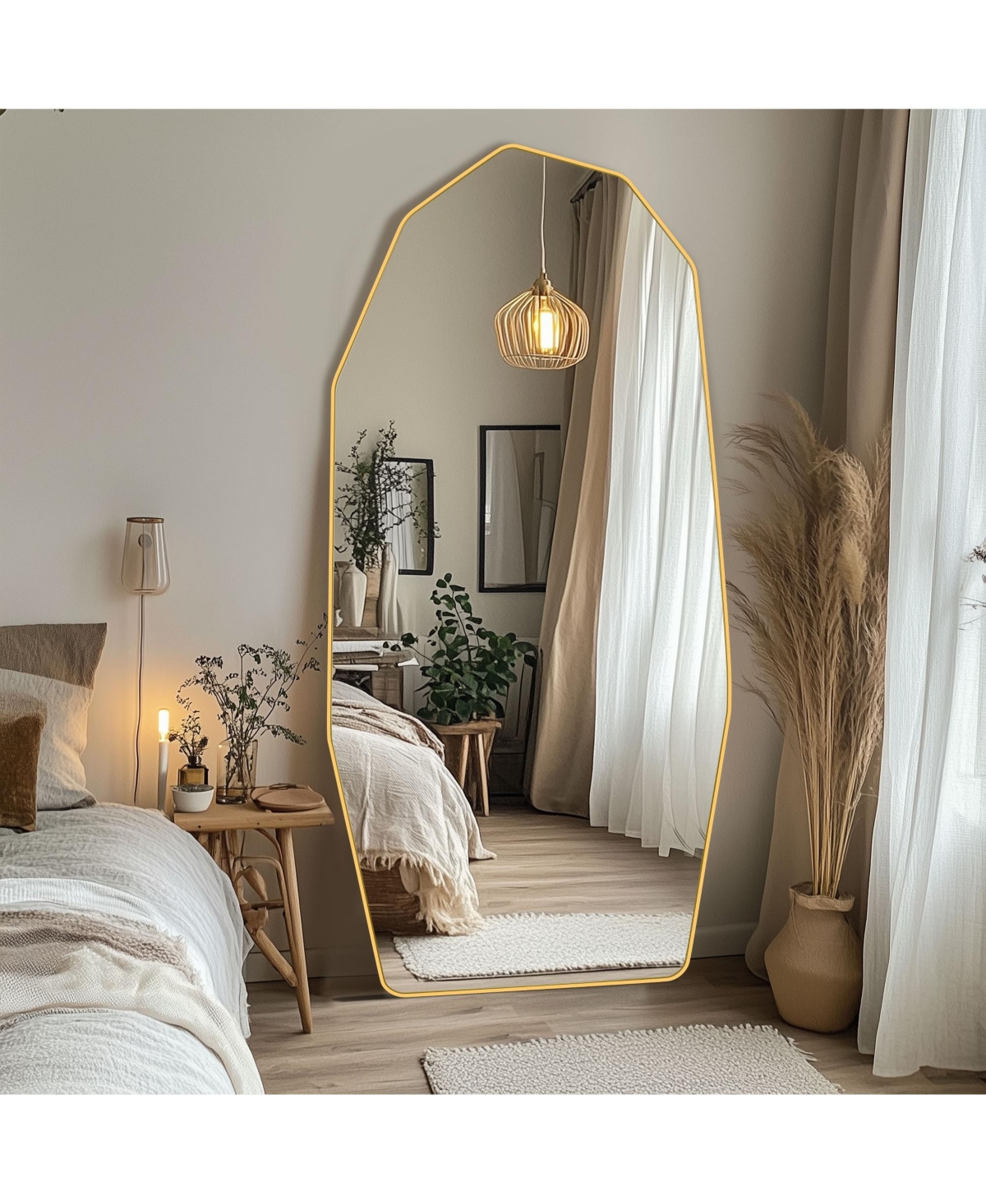 Click here for Antok Full Length Mirror  71x32 Diamond-shaped Flo... prices